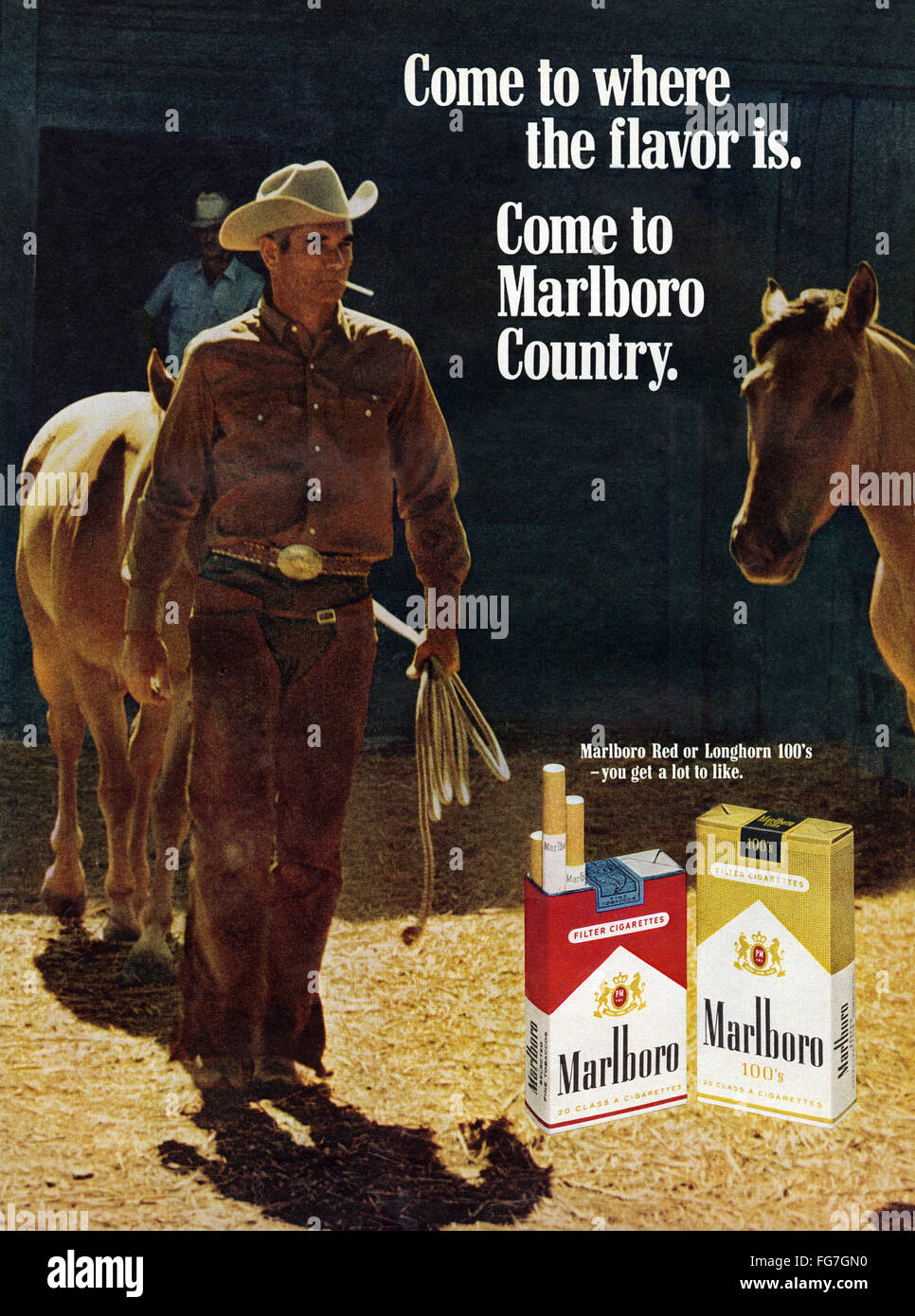 Marlboro ad with cowboy hi-res stock photography and images - Alamy