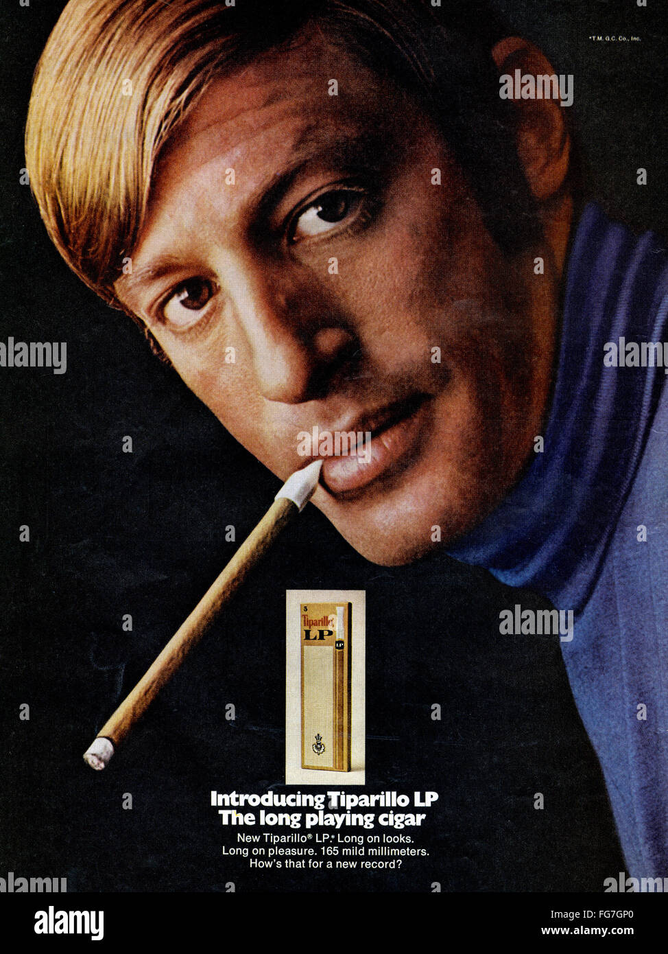 AD: CIGAR, 1968. /nAmerican advertisement for Tiparillo cigars ...