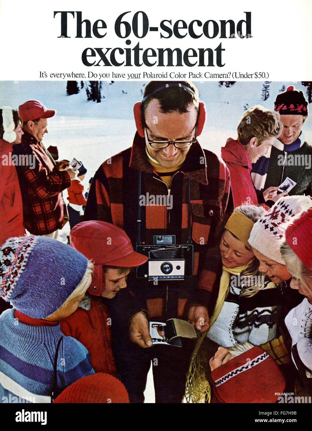 AD: POLAROID, 1968. /nAmerican advertisement for the Polaroid Color ...