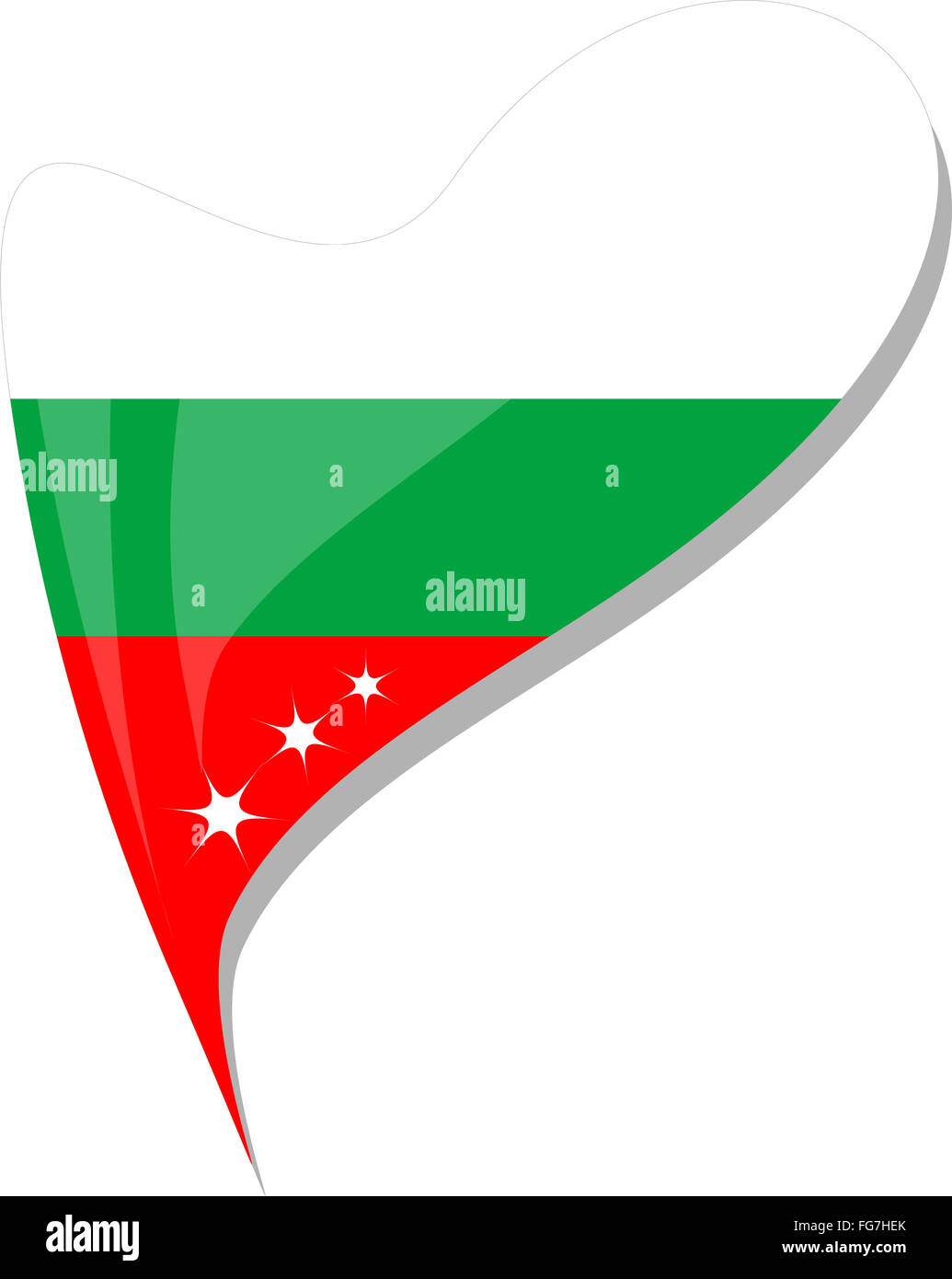 bulgaria in heart. Icon of bulgaria national flag. vector Stock Photo ...