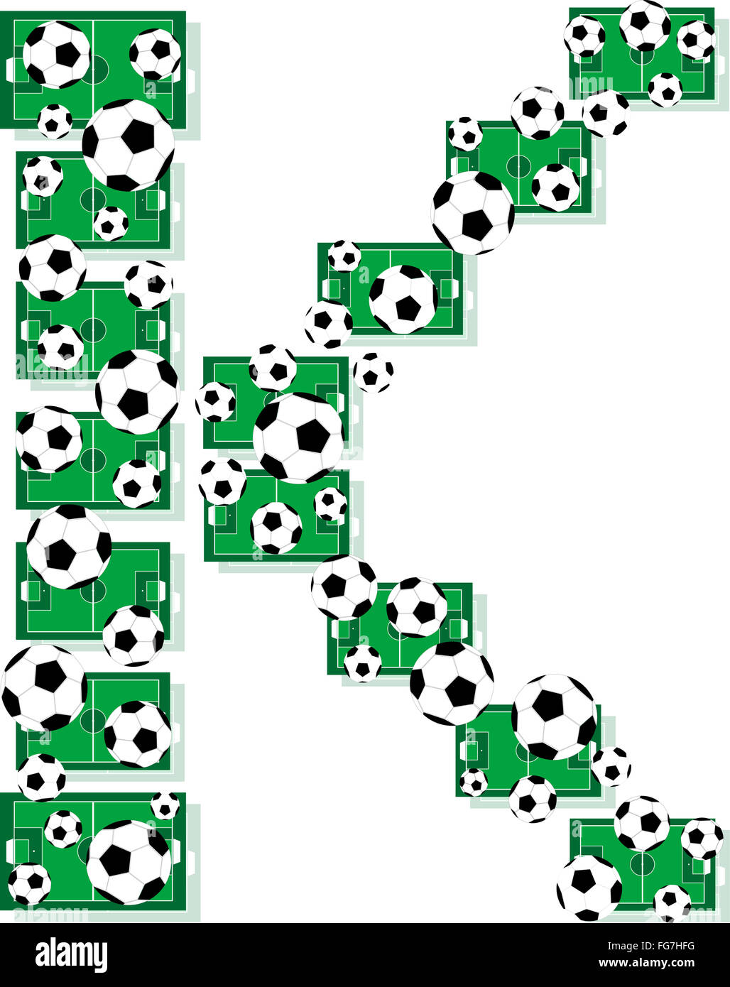 Alphabet football letters made soccer hi-res stock photography and ...