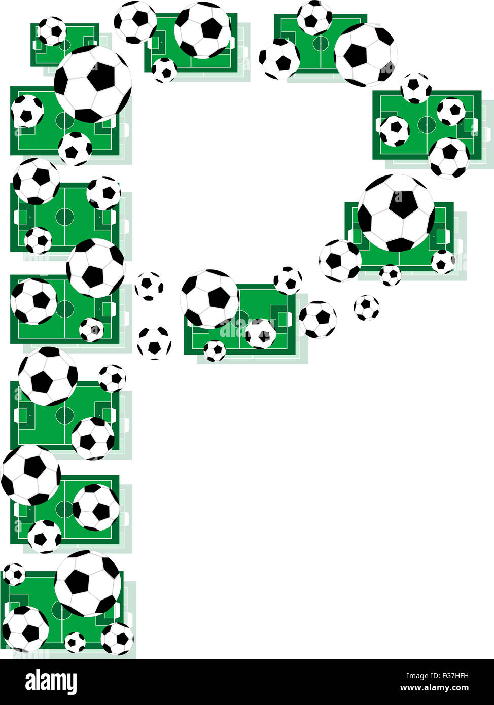 Alphabet football letters made soccer hi-res stock photography and ...