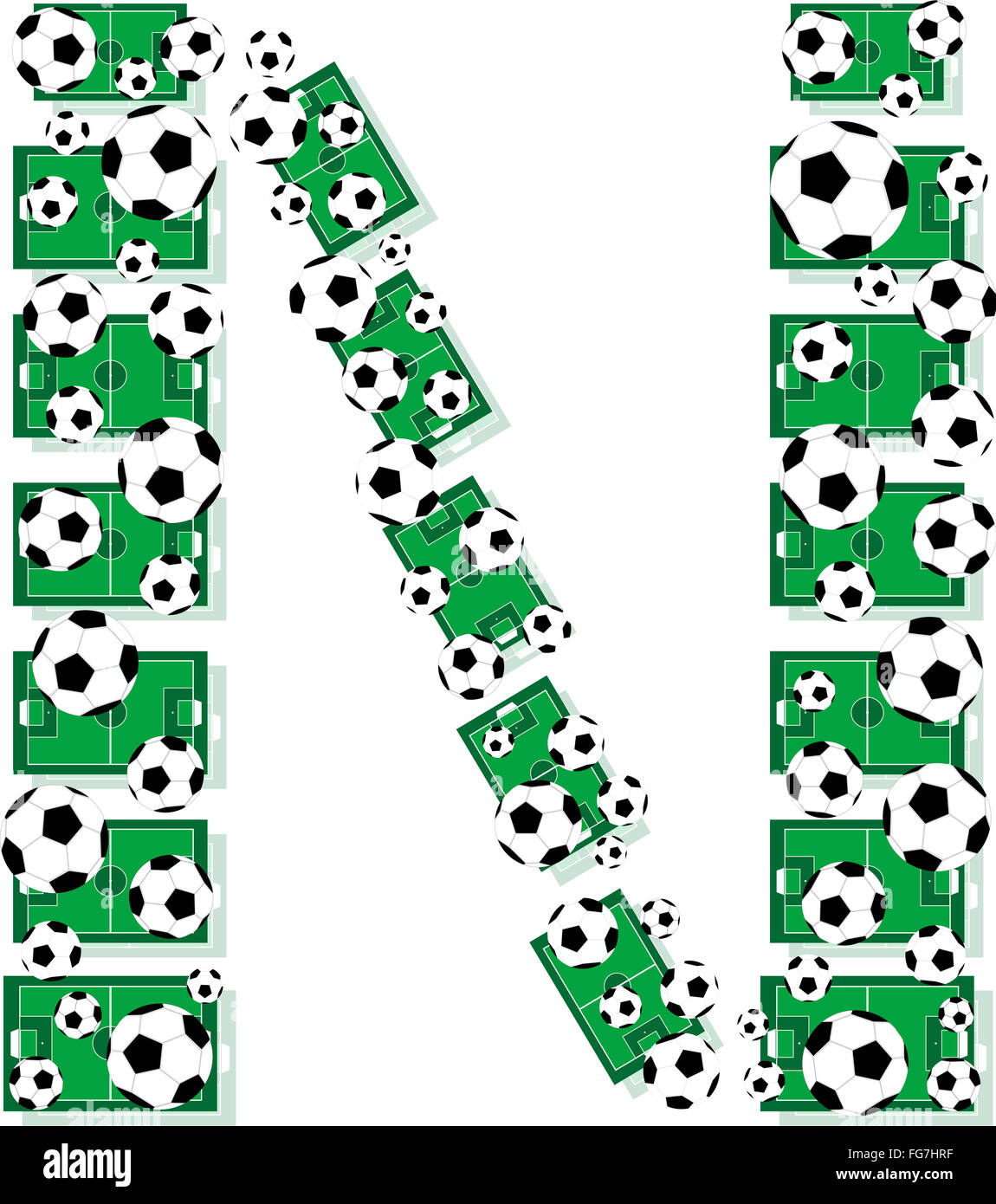 Alphabet football letters made soccer hi-res stock photography and ...