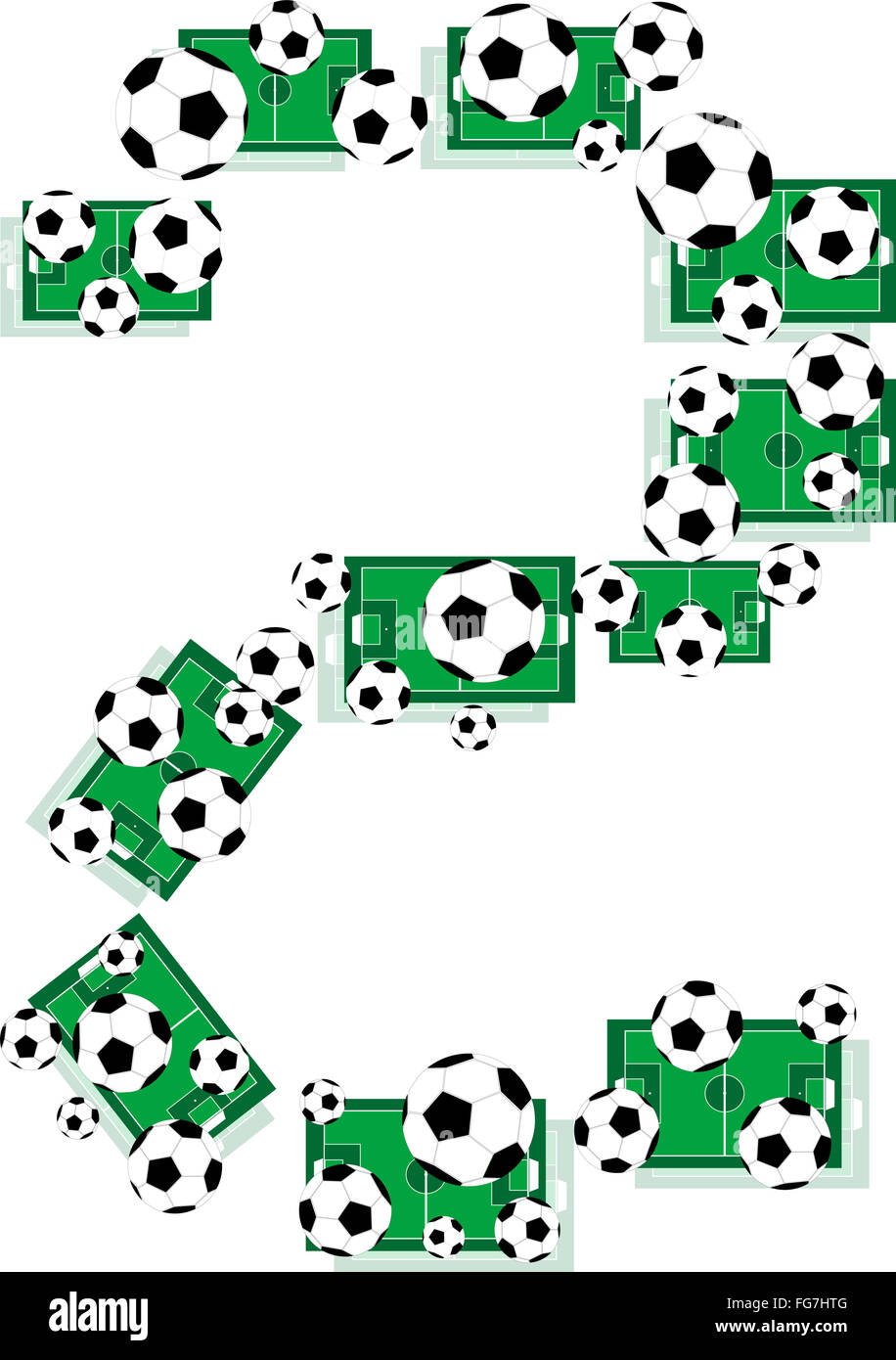 numbers 2 Two from the soccer balls football field Stock Photo - Alamy