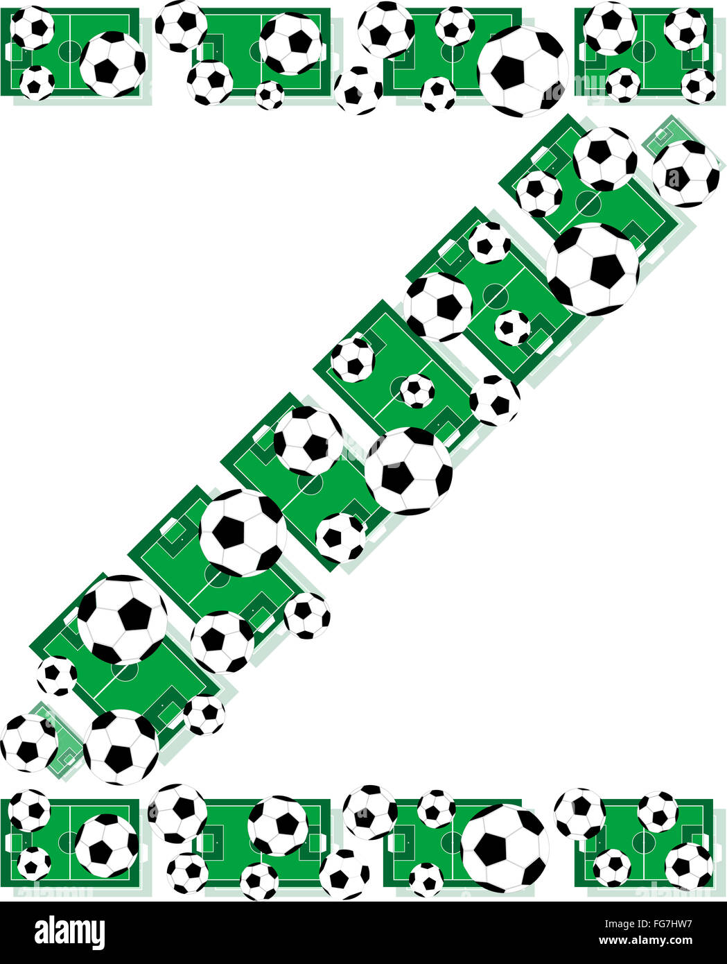 Alphabet football letters made soccer hi-res stock photography and ...