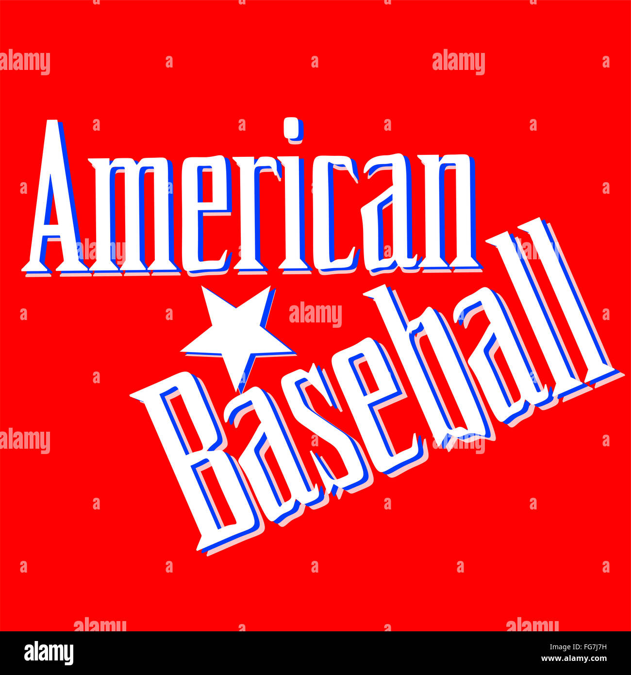 American Baseball Lettering Greetings card Vector Stock Photo - Alamy