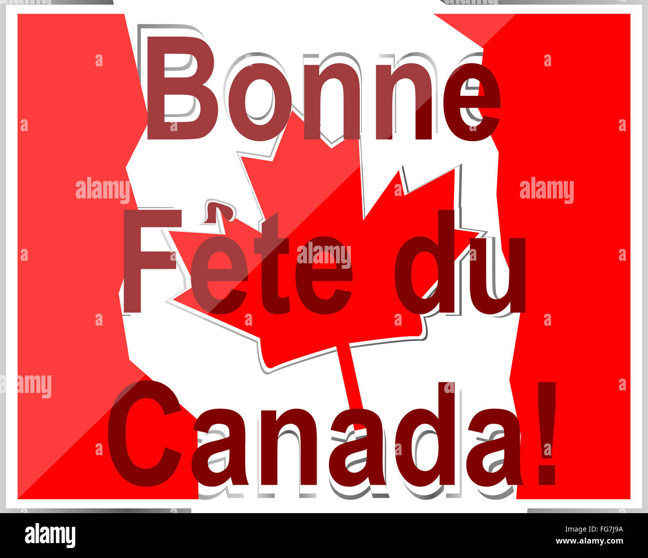 French Happy Canada Day vector card Stock Photo - Alamy