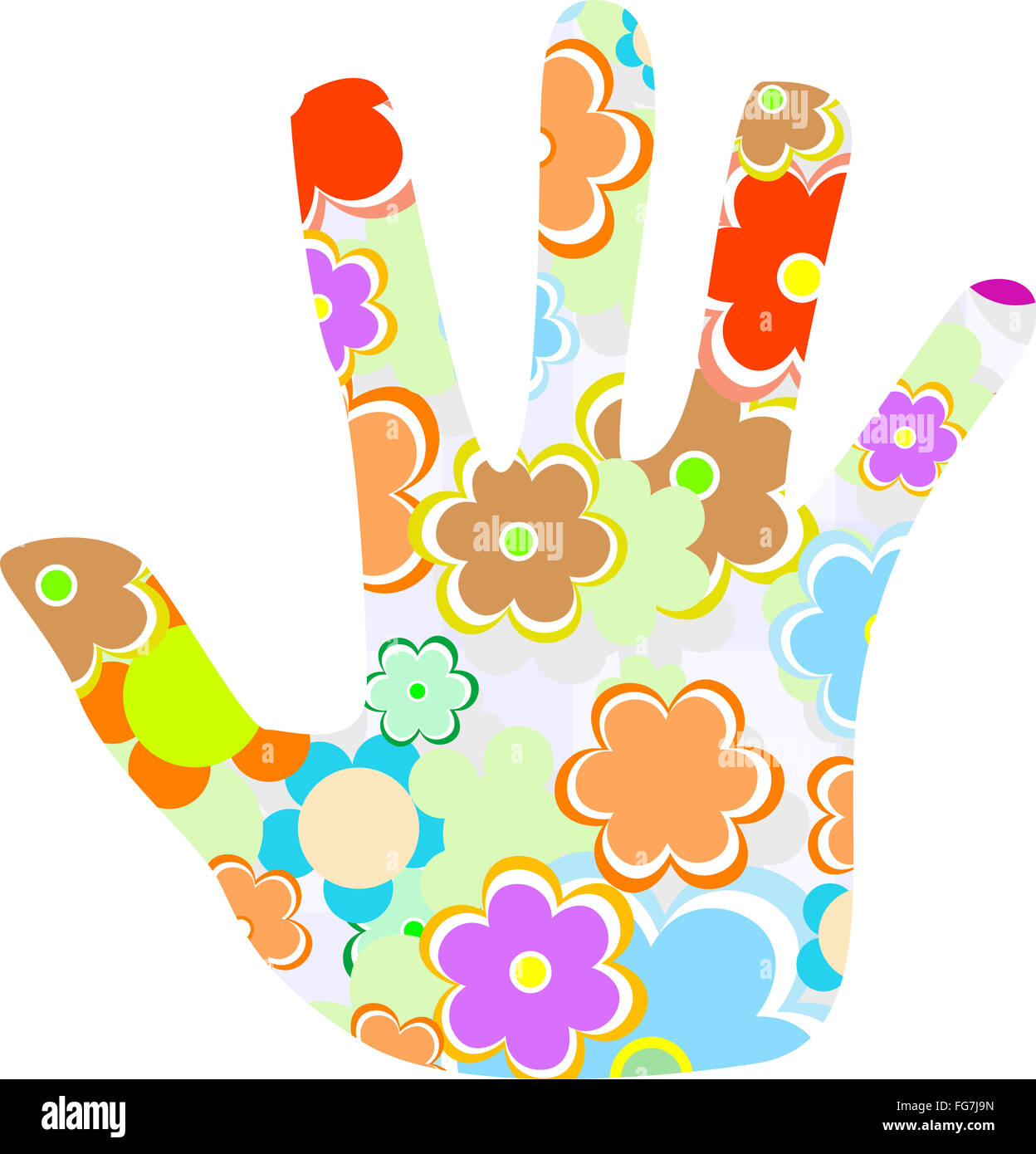 hand made from cute flower isolated on white Stock Photo - Alamy