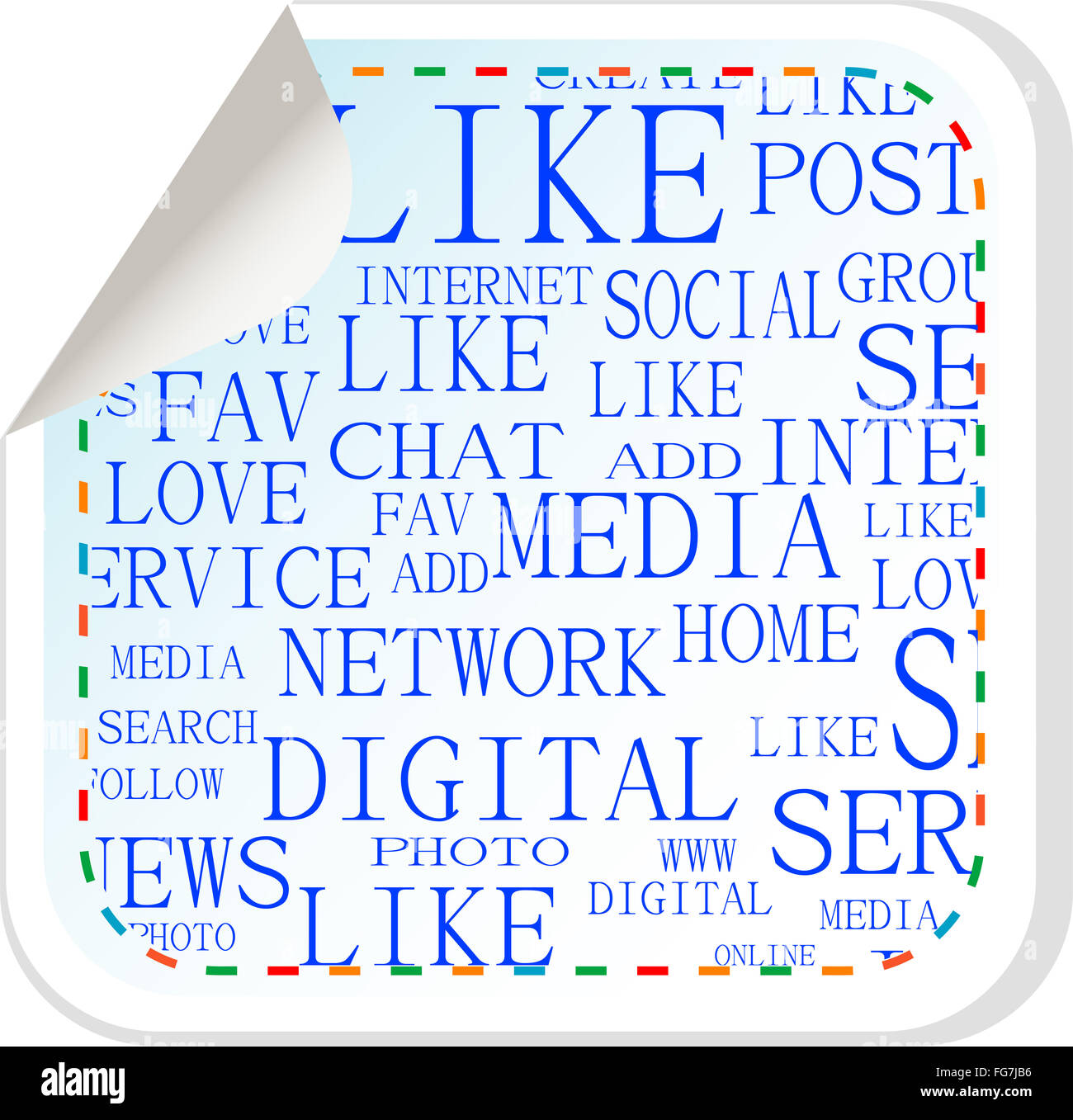 Social media sticker hi-res stock photography and images - Alamy