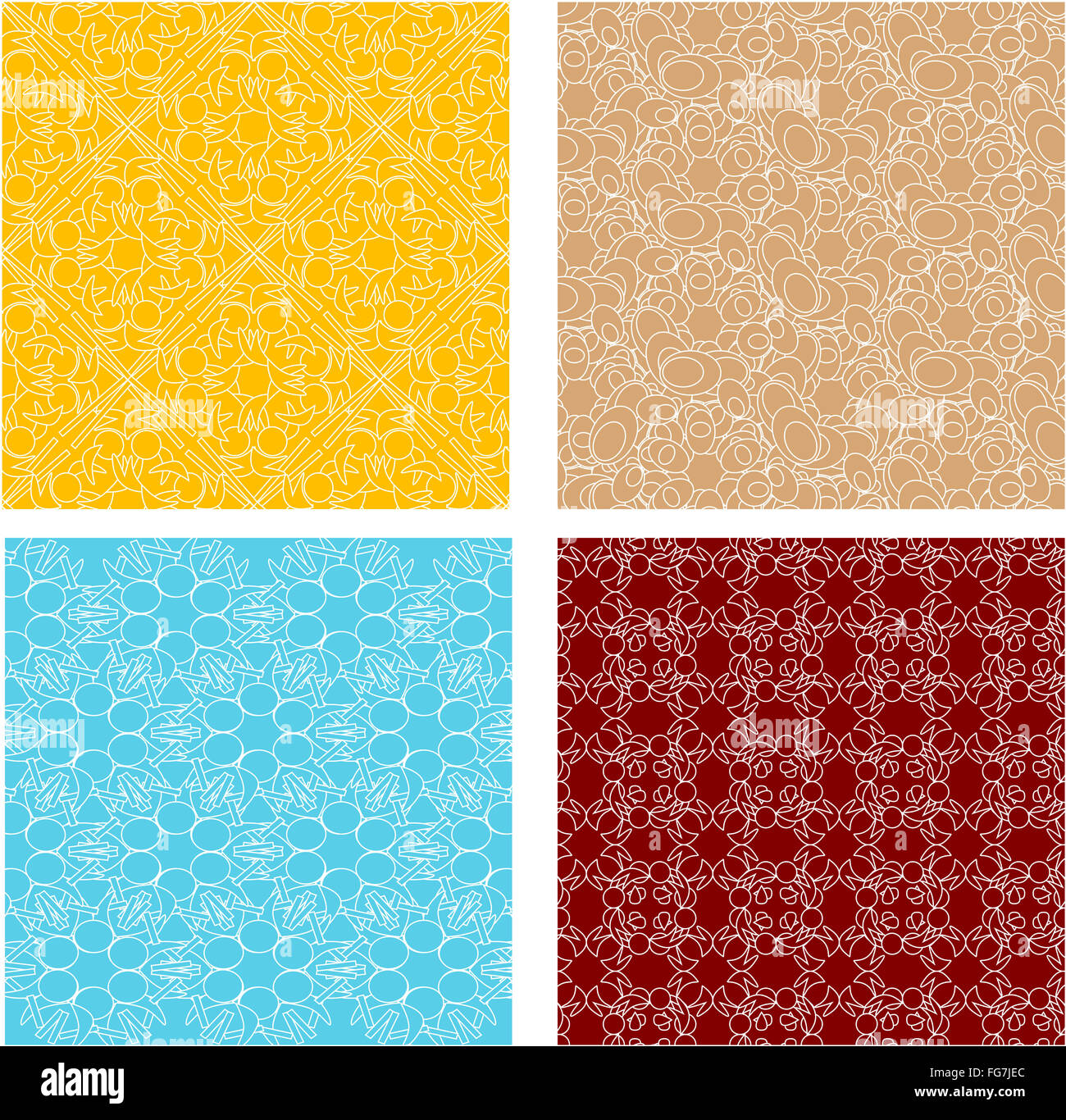 ornate patterns set in modern style. vector Stock Photo - Alamy