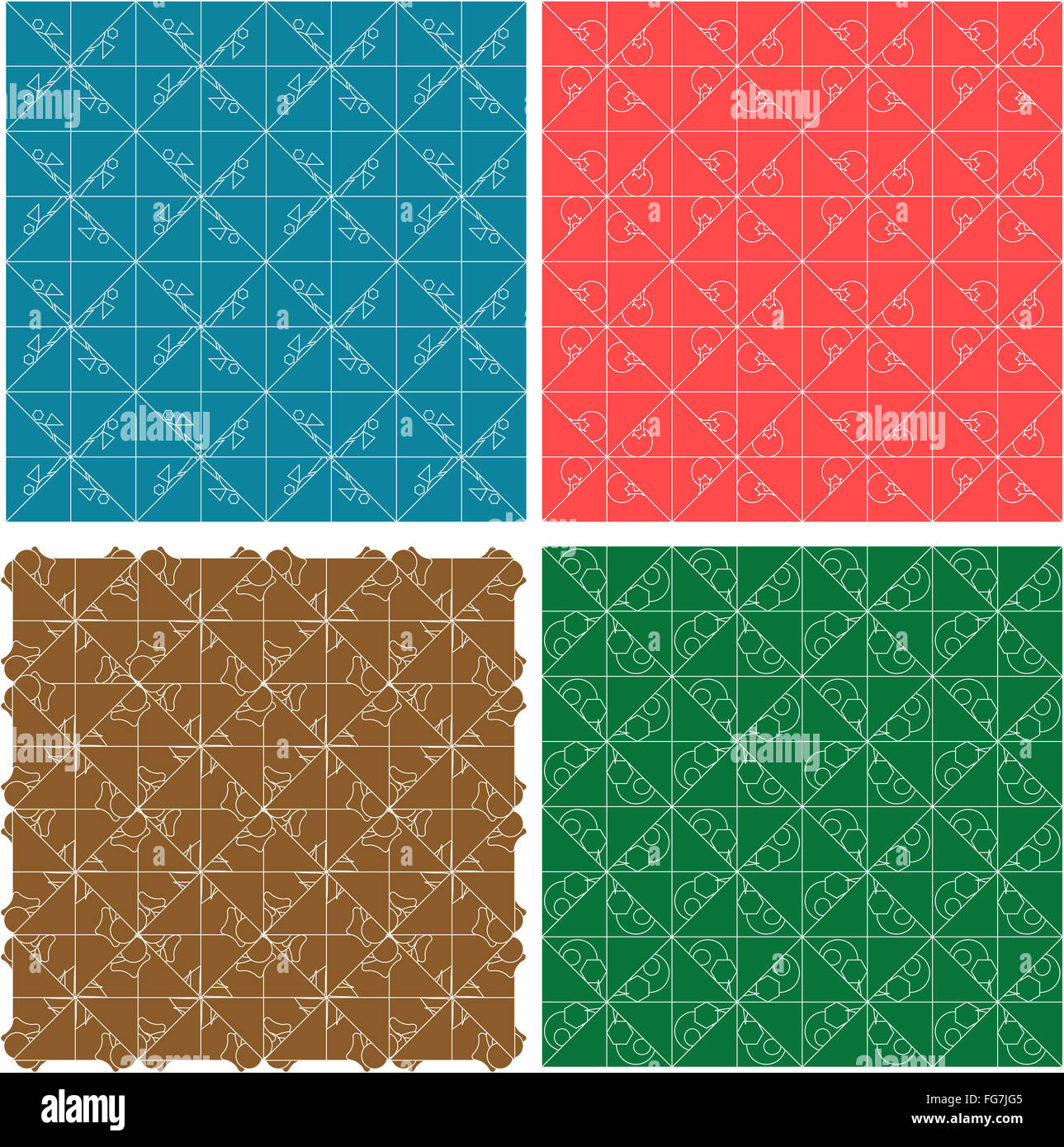 Color plaid abstract retro patterns set Stock Photo - Alamy