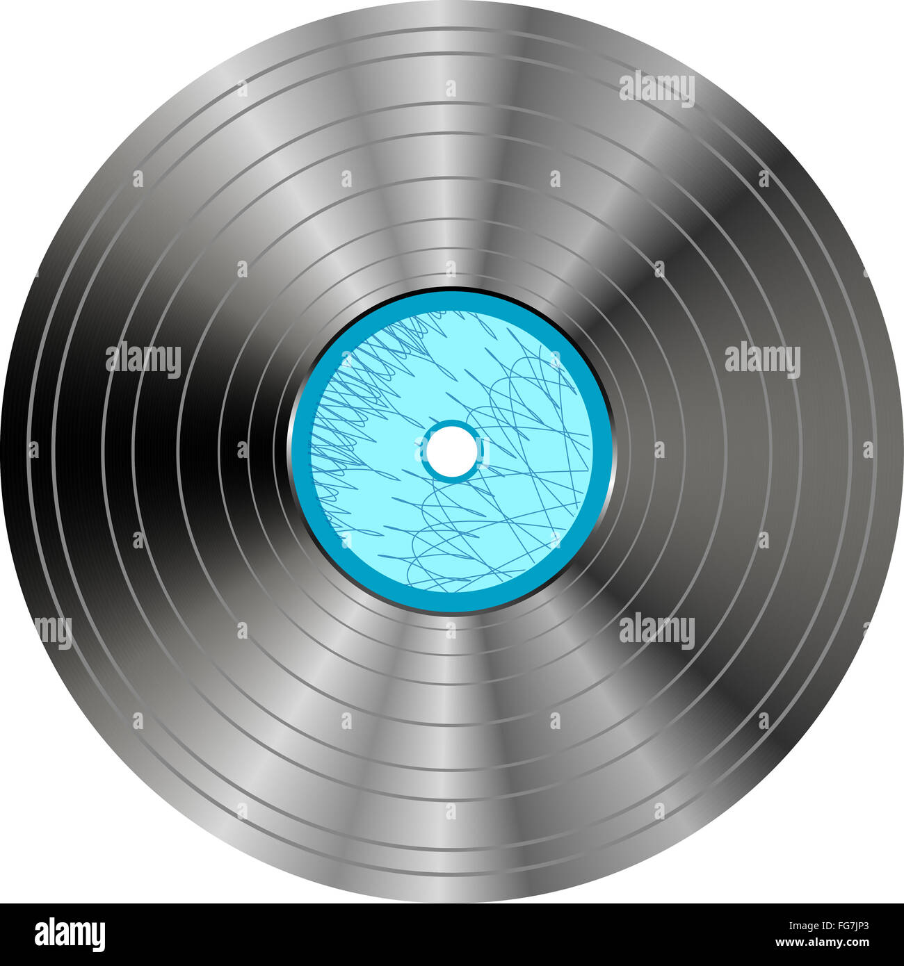 vinyl record with blue label isolated Stock Photo - Alamy