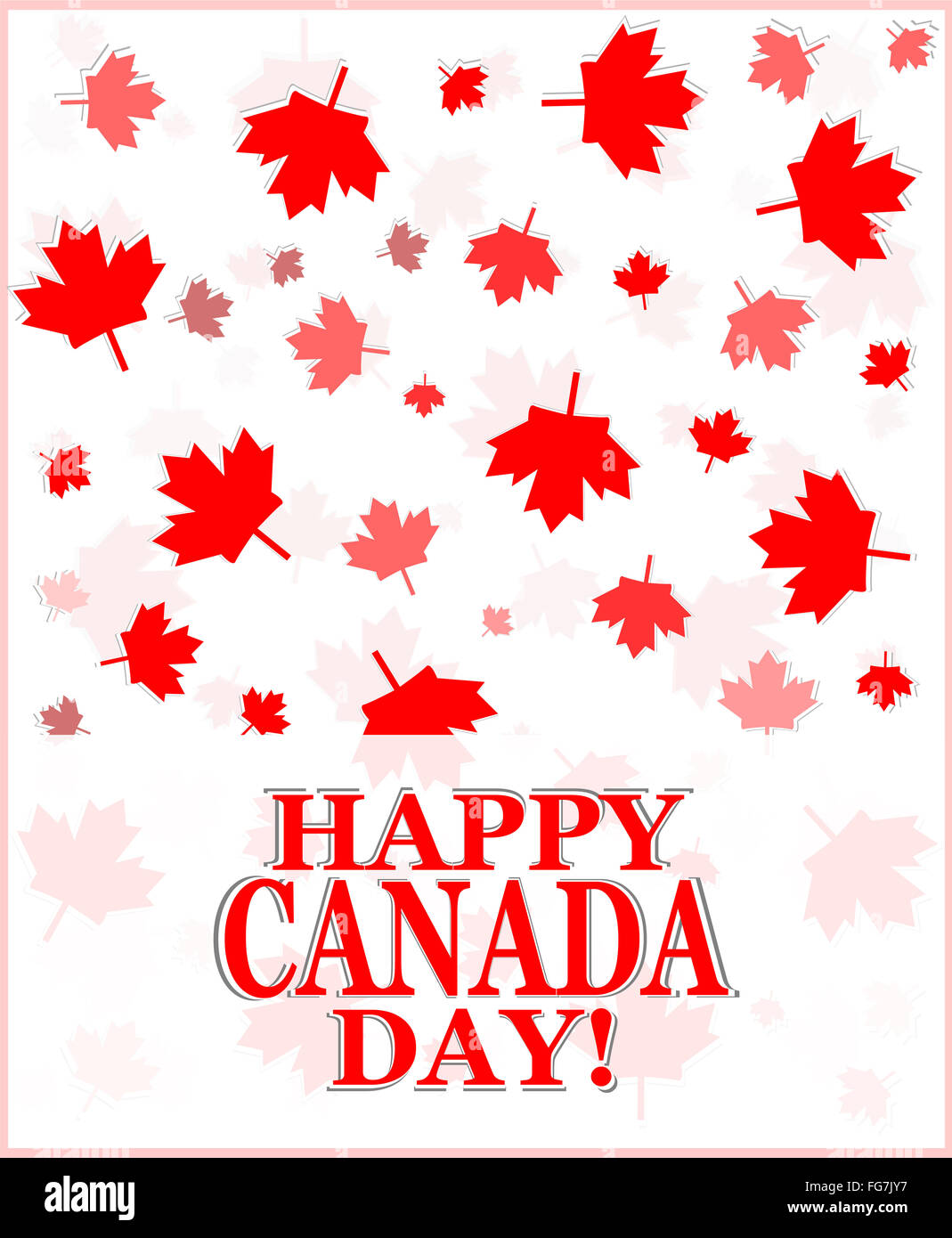 Happy Canada Day greetings card Stock Photo - Alamy