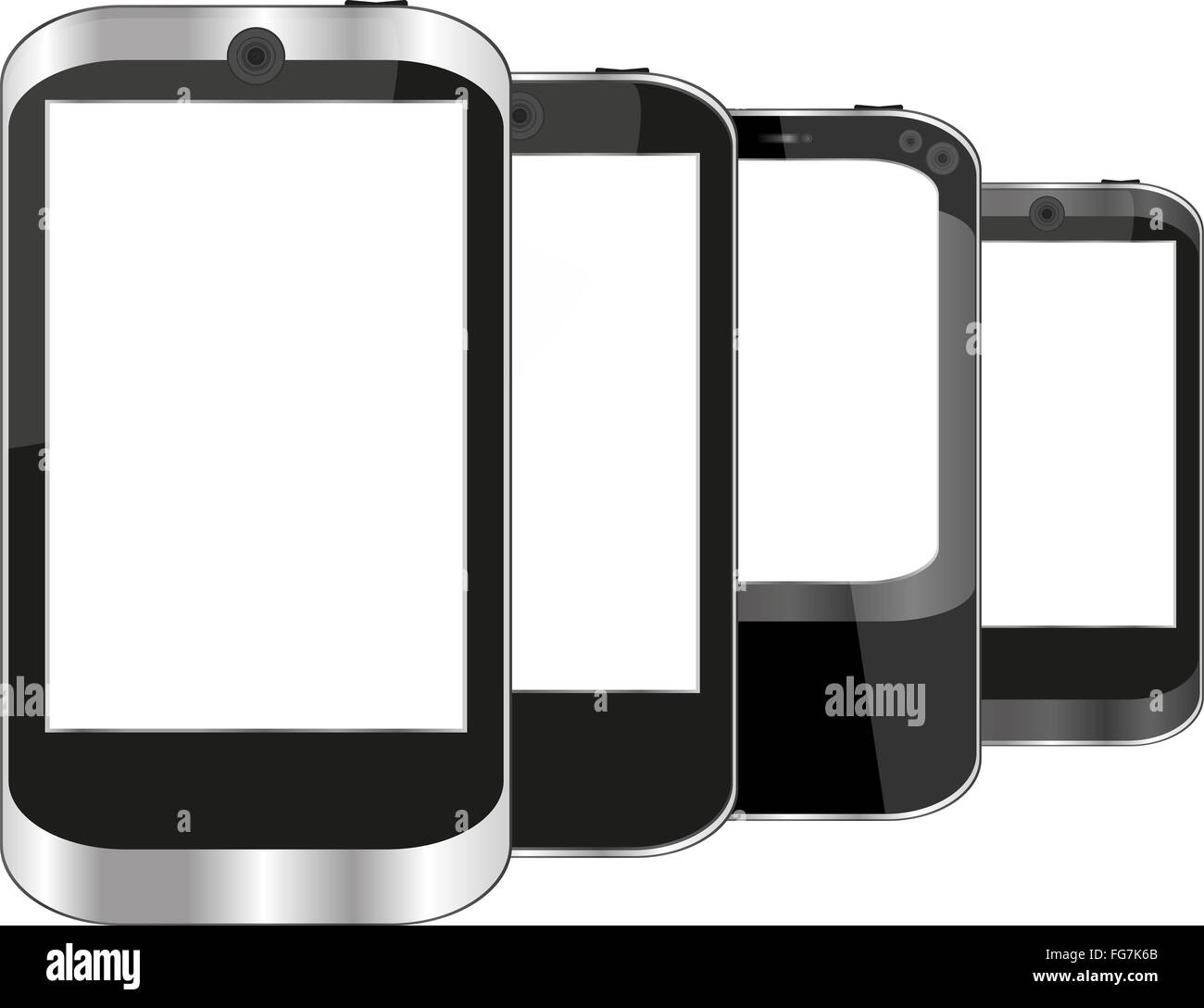 Set three mobile phones hi-res stock photography and images - Alamy