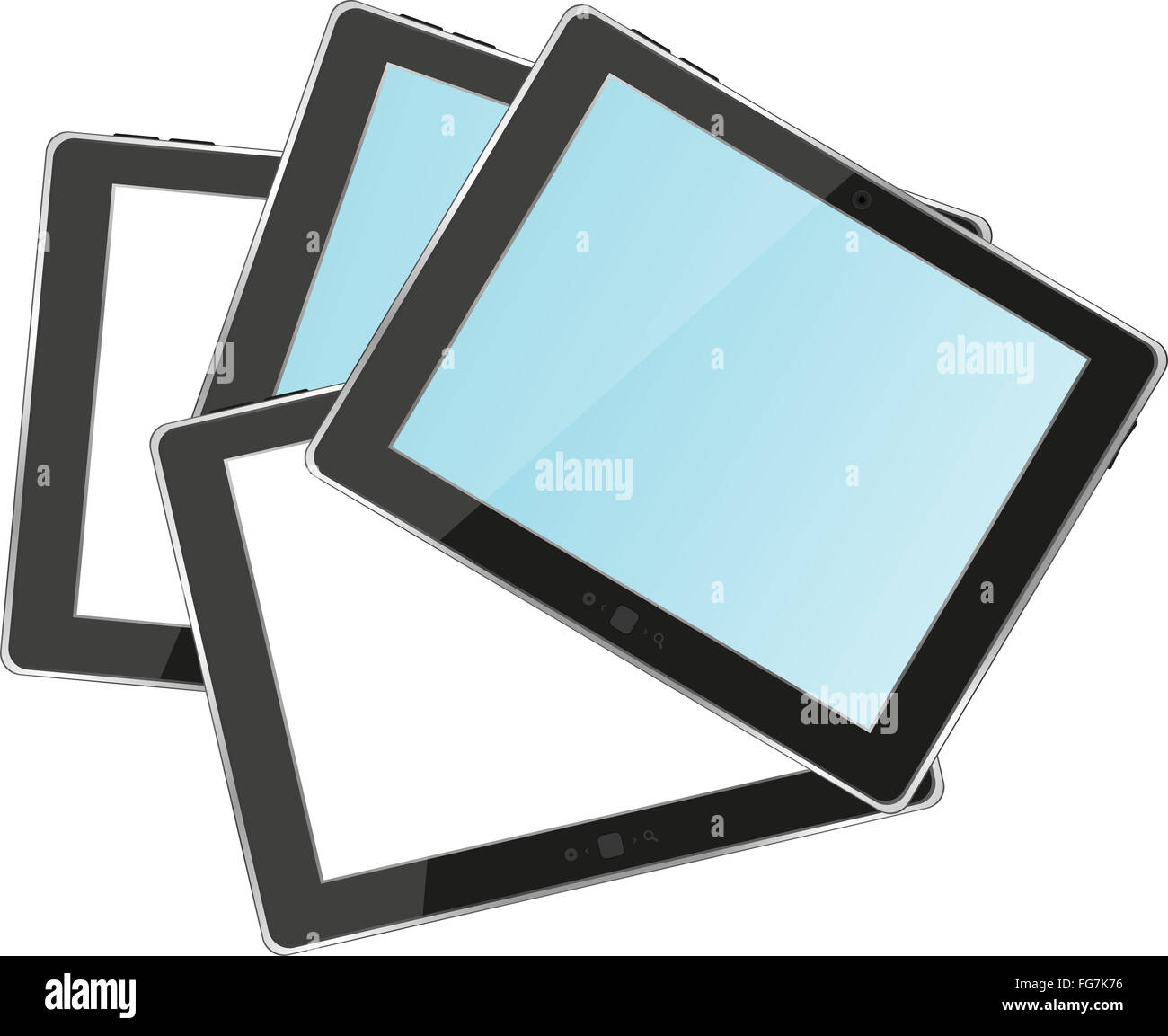 Vector tablets pc with empty white and blue screen Stock Photo - Alamy