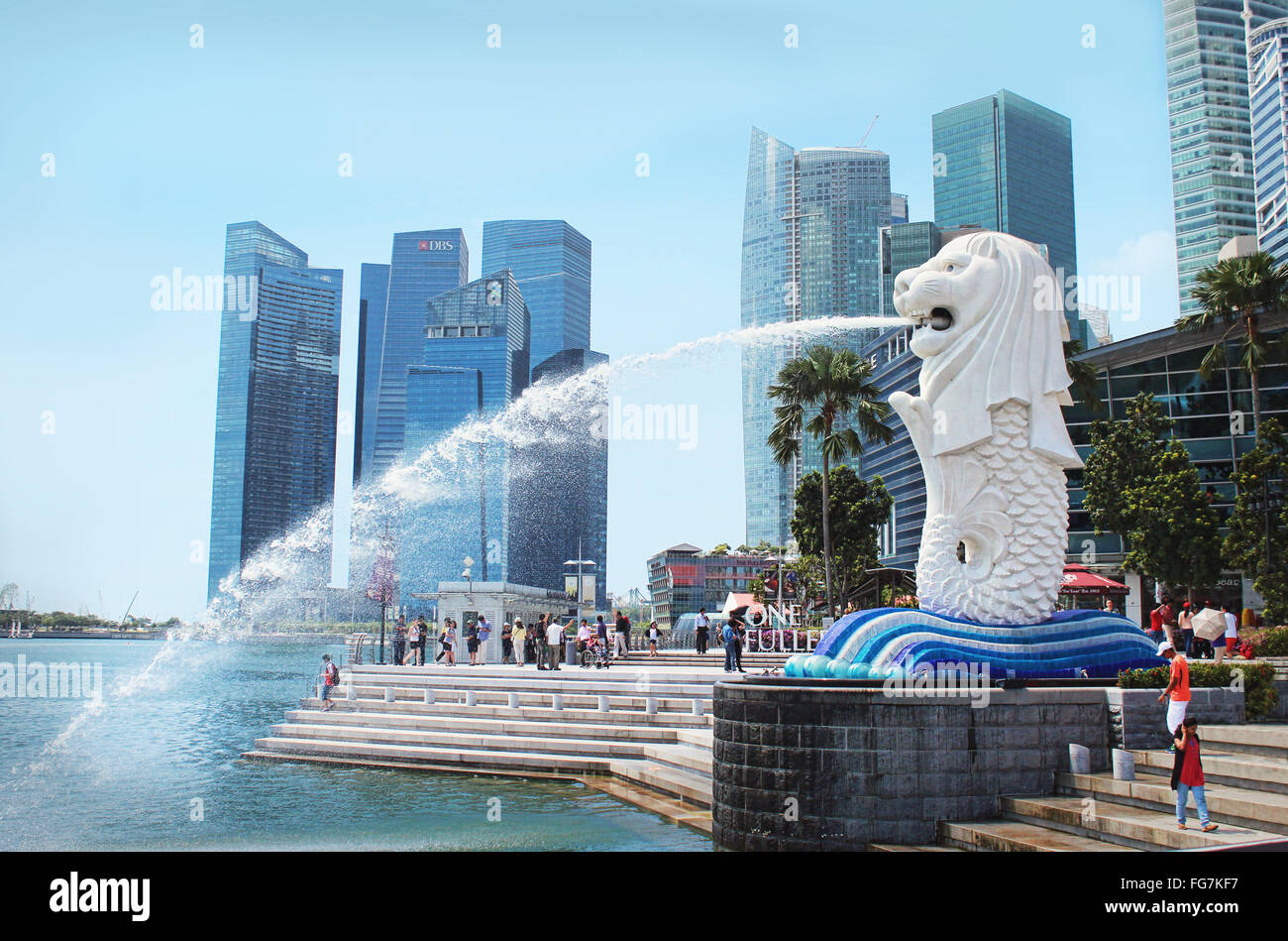 The national icon of Singapore, Merlion Stock Photo - Alamy