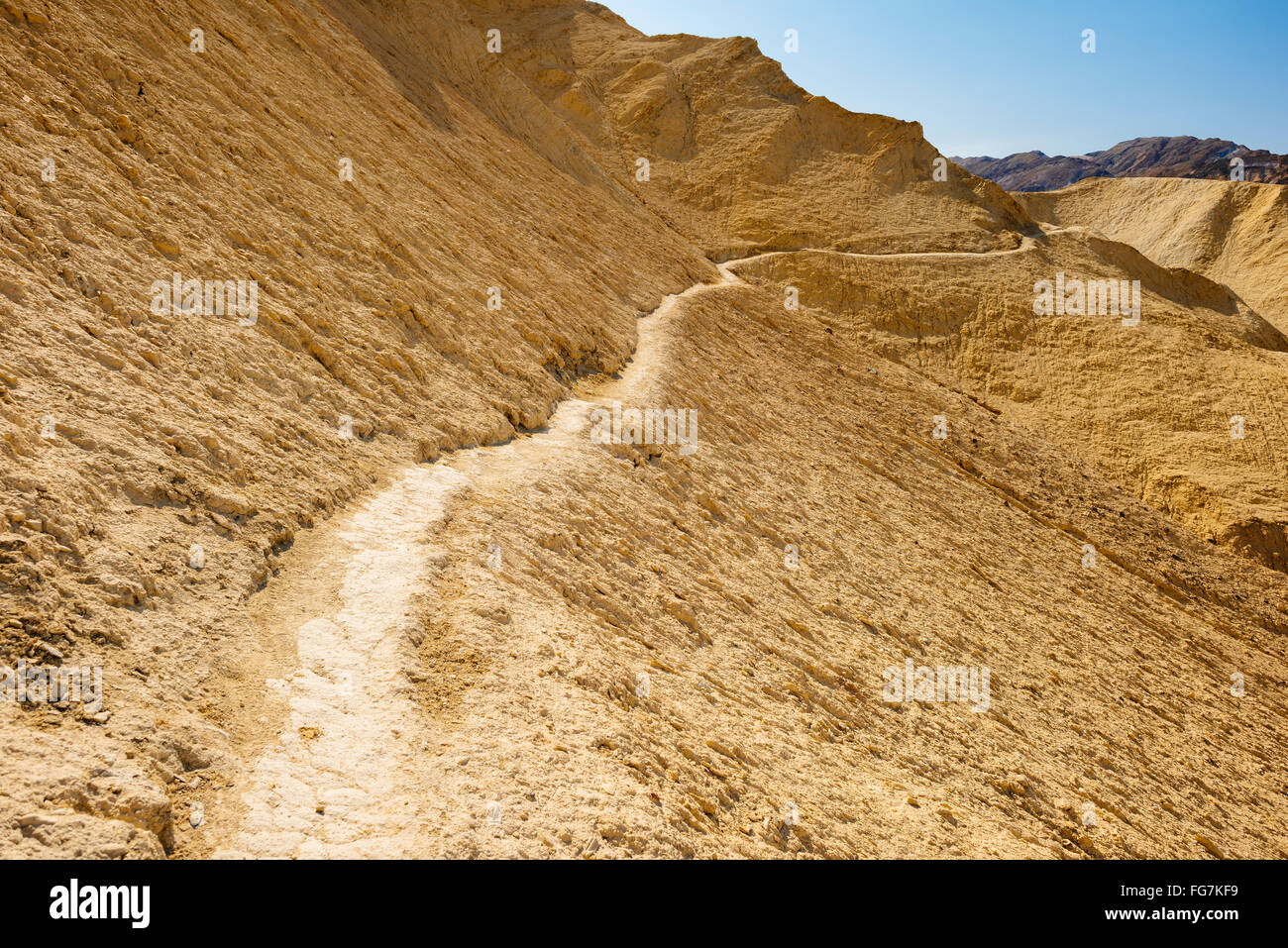The Gower Gulch loop trail as it traverses Manly Beacon in Death Valley ...