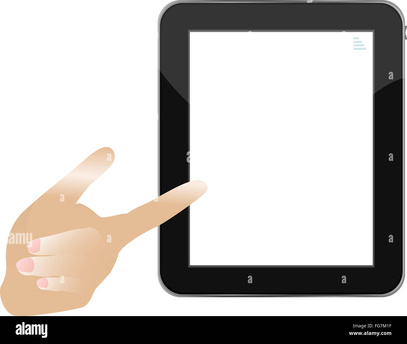 digital tablet in hands over white background Stock Photo - Alamy