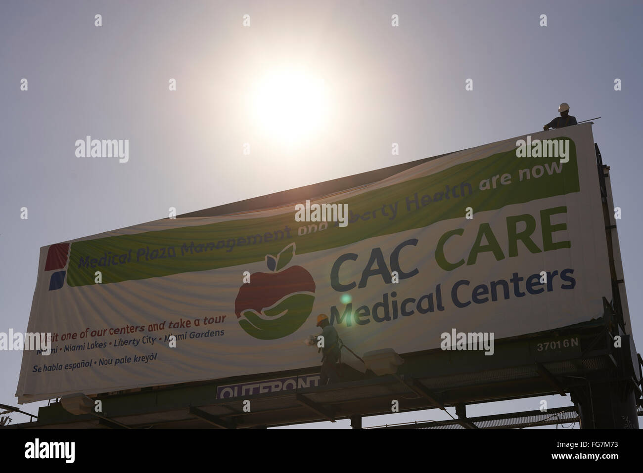 large poster advertising for a Medical Center Stock Photo - Alamy