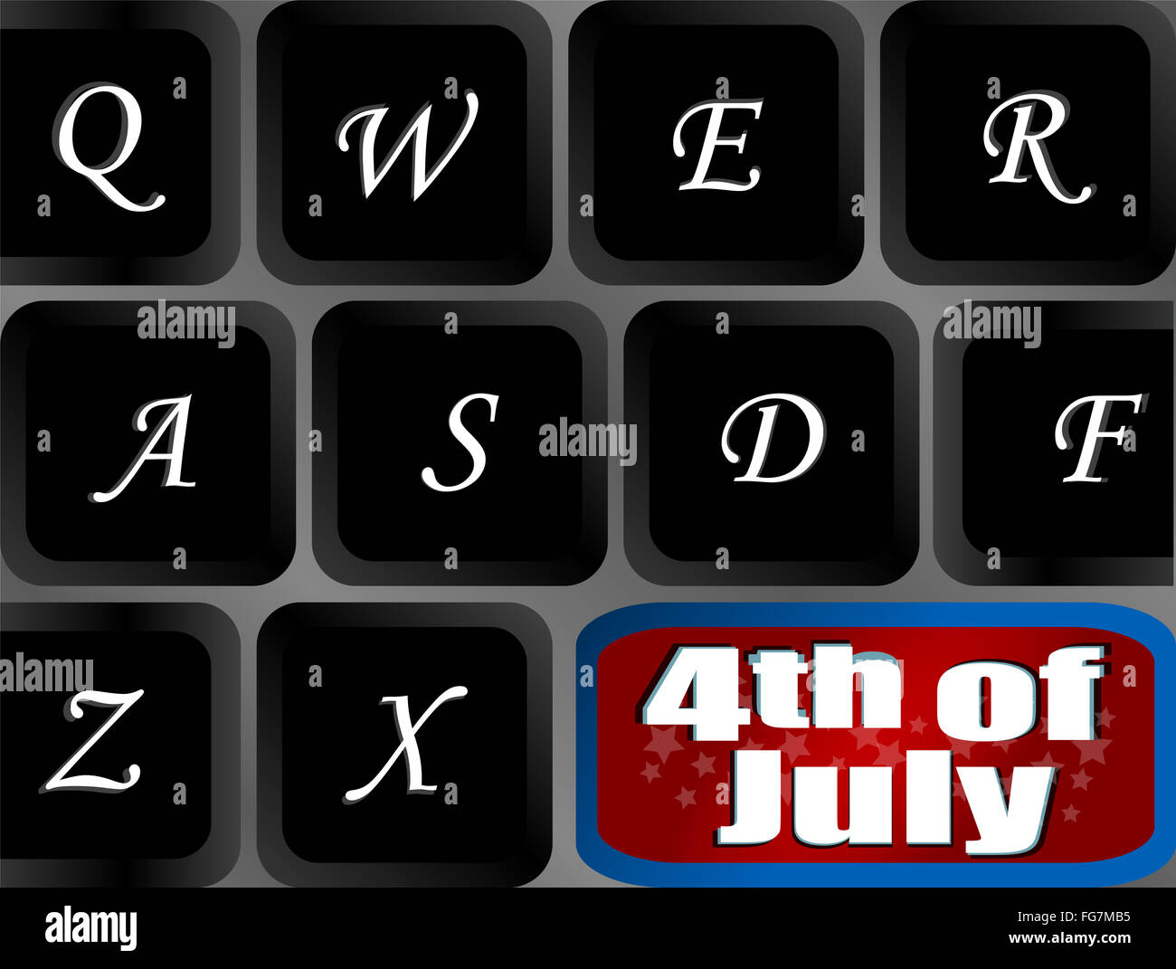 USA independence key on computer keyboard Stock Photo - Alamy