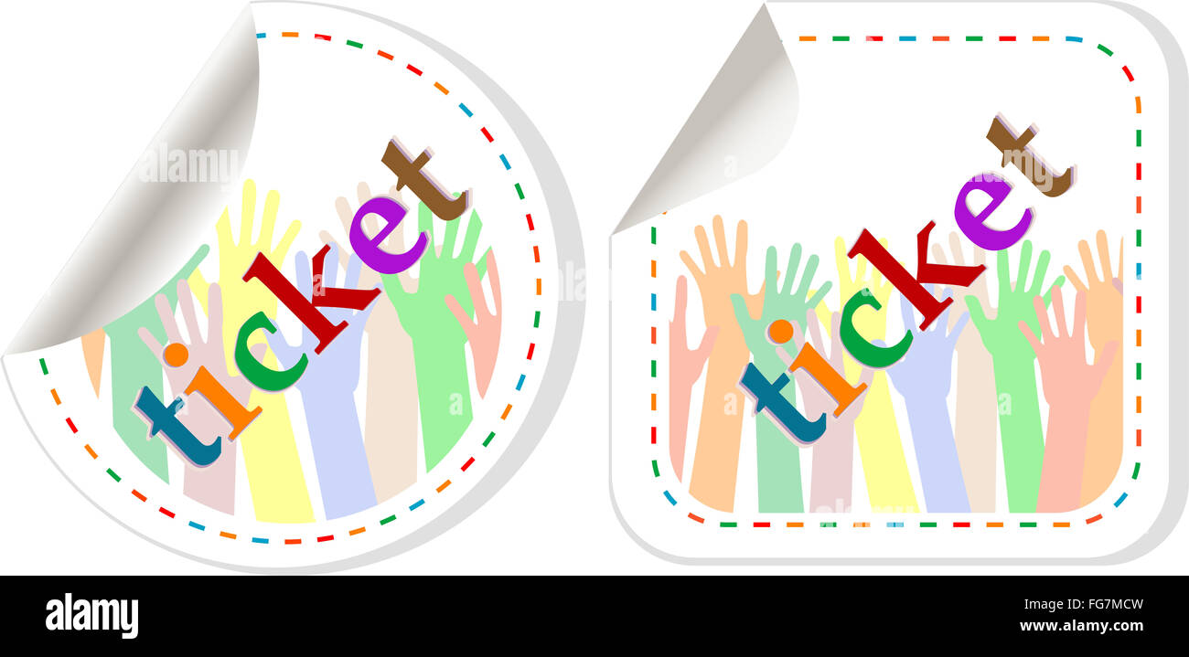 Vector ticket banner set isolated on white Stock Photo - Alamy