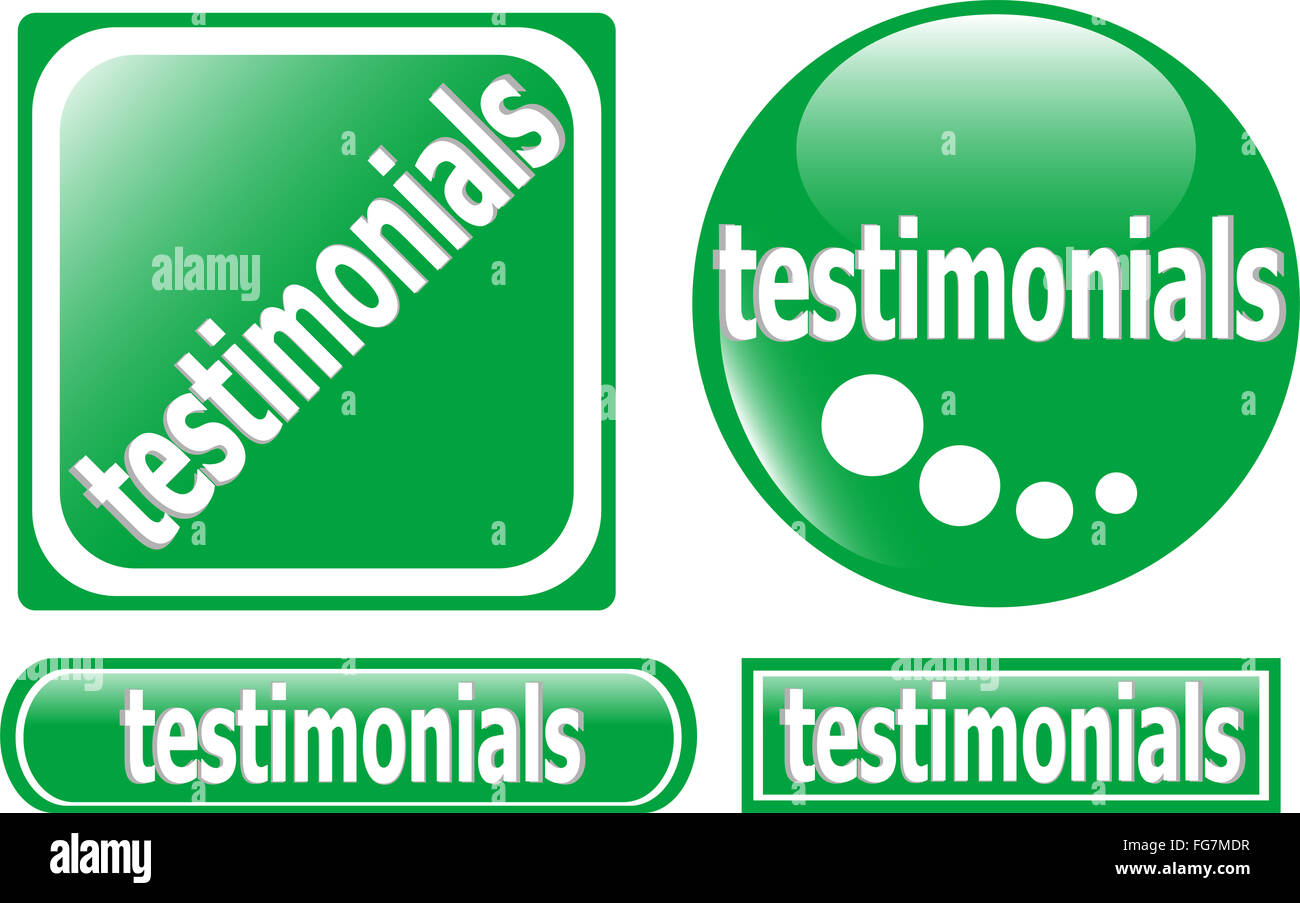 Web Testimonial Icon set Stock Photo - Alamy