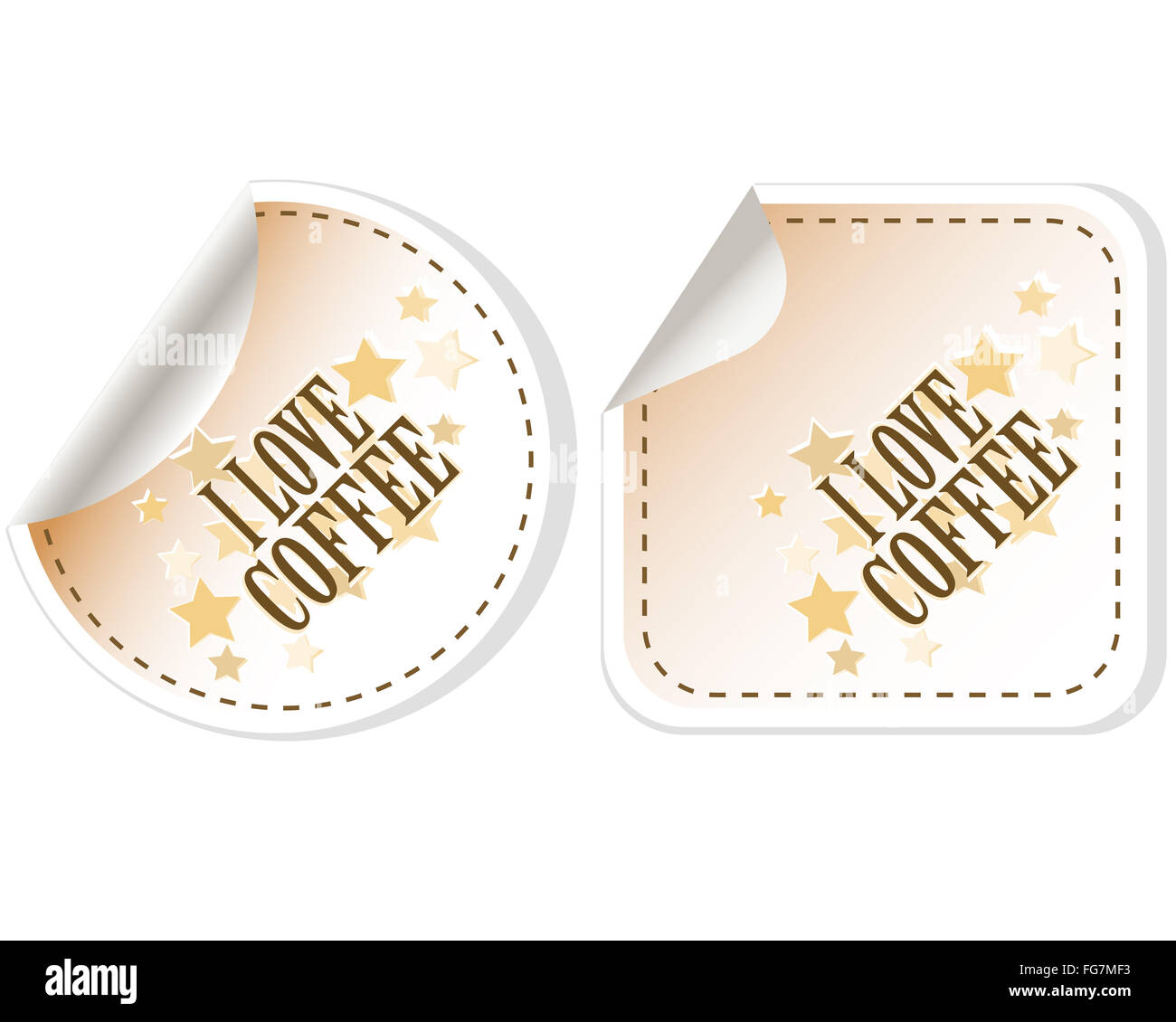 Coffee sticker vector hi-res stock photography and images - Alamy