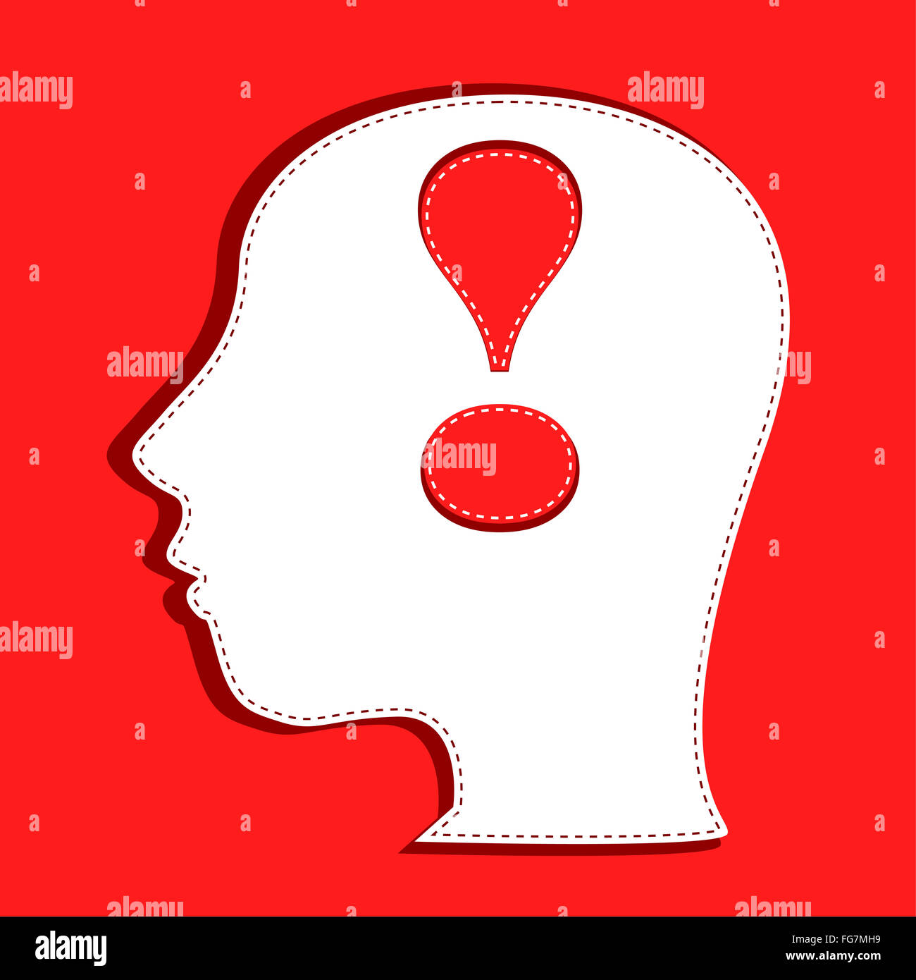 Exclamation mark question mark outline hi-res stock photography and ...