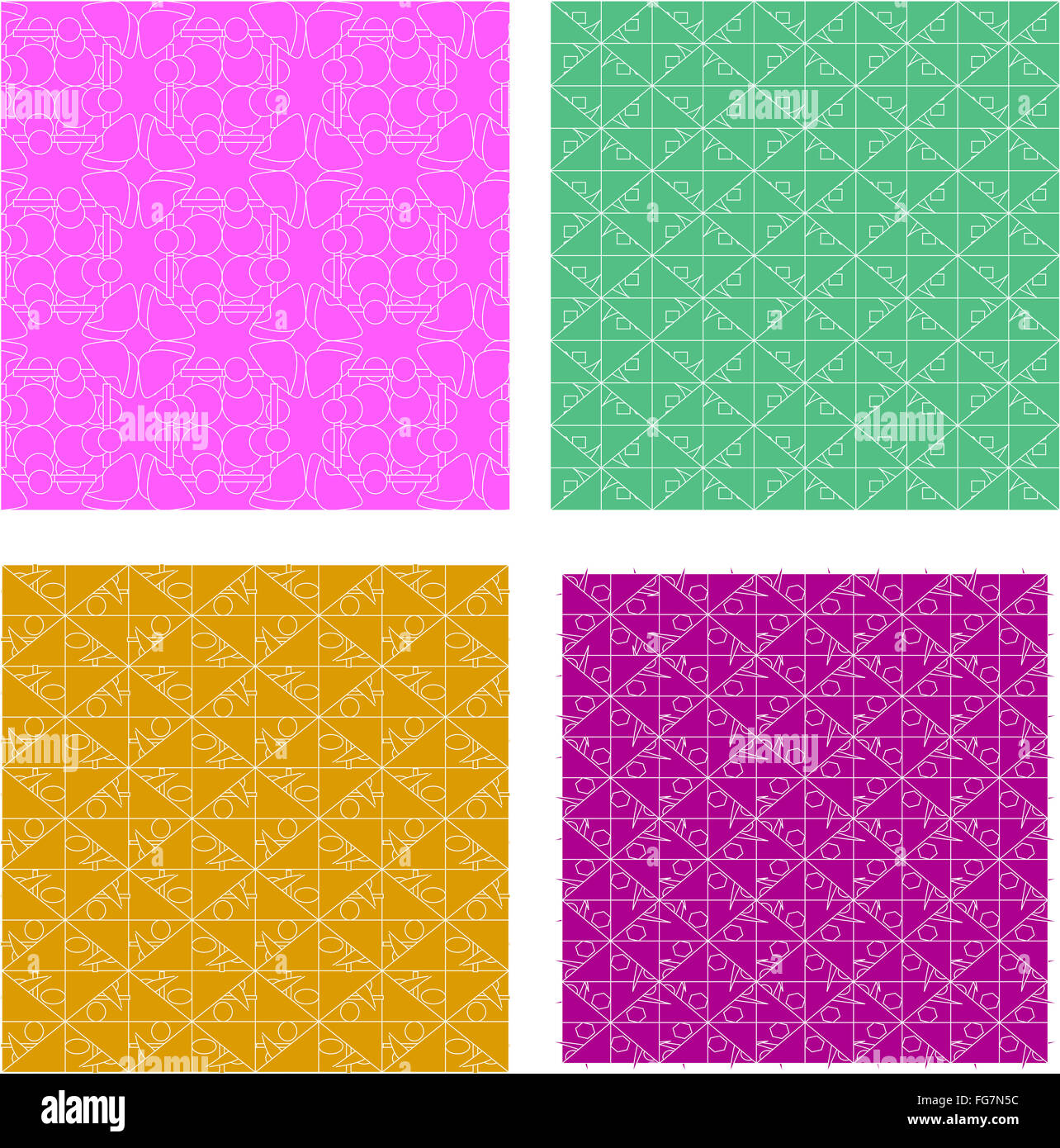 lattice pattern set in abstract arabic style Stock Photo - Alamy