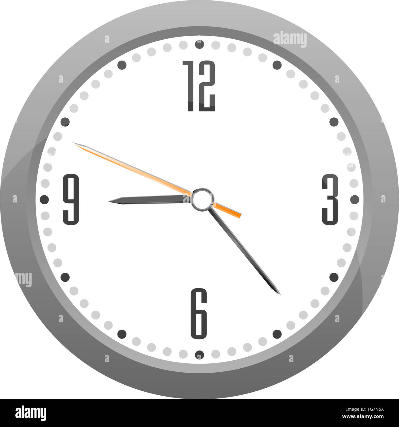 vector gray clock Stock Photo - Alamy