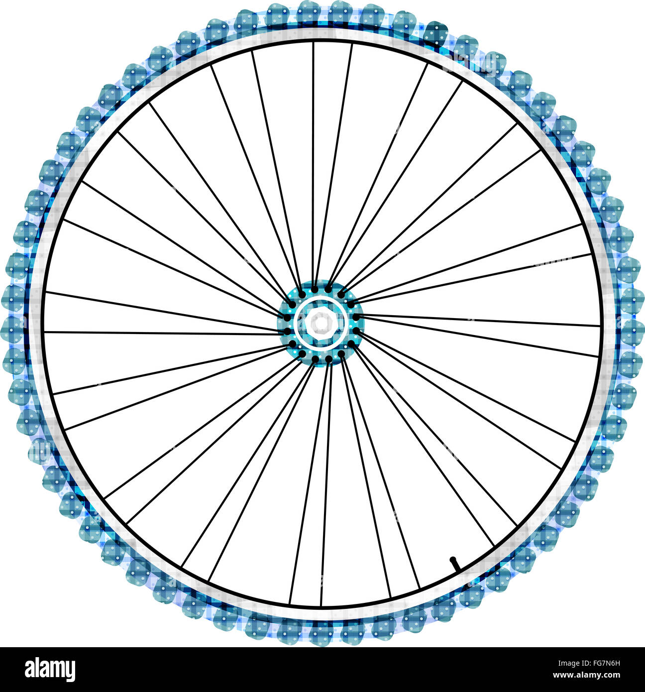 Bike wheel isolated on white background. vector Stock Photo - Alamy