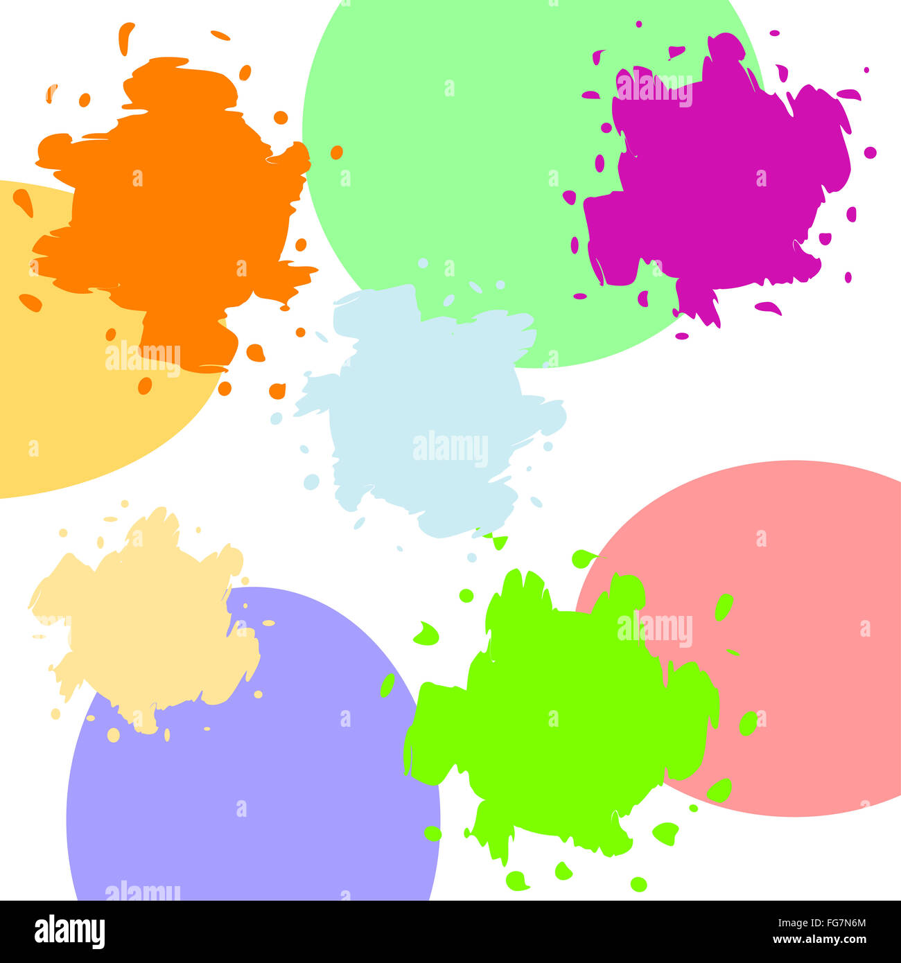 Vector set of colored blots Stock Photo - Alamy