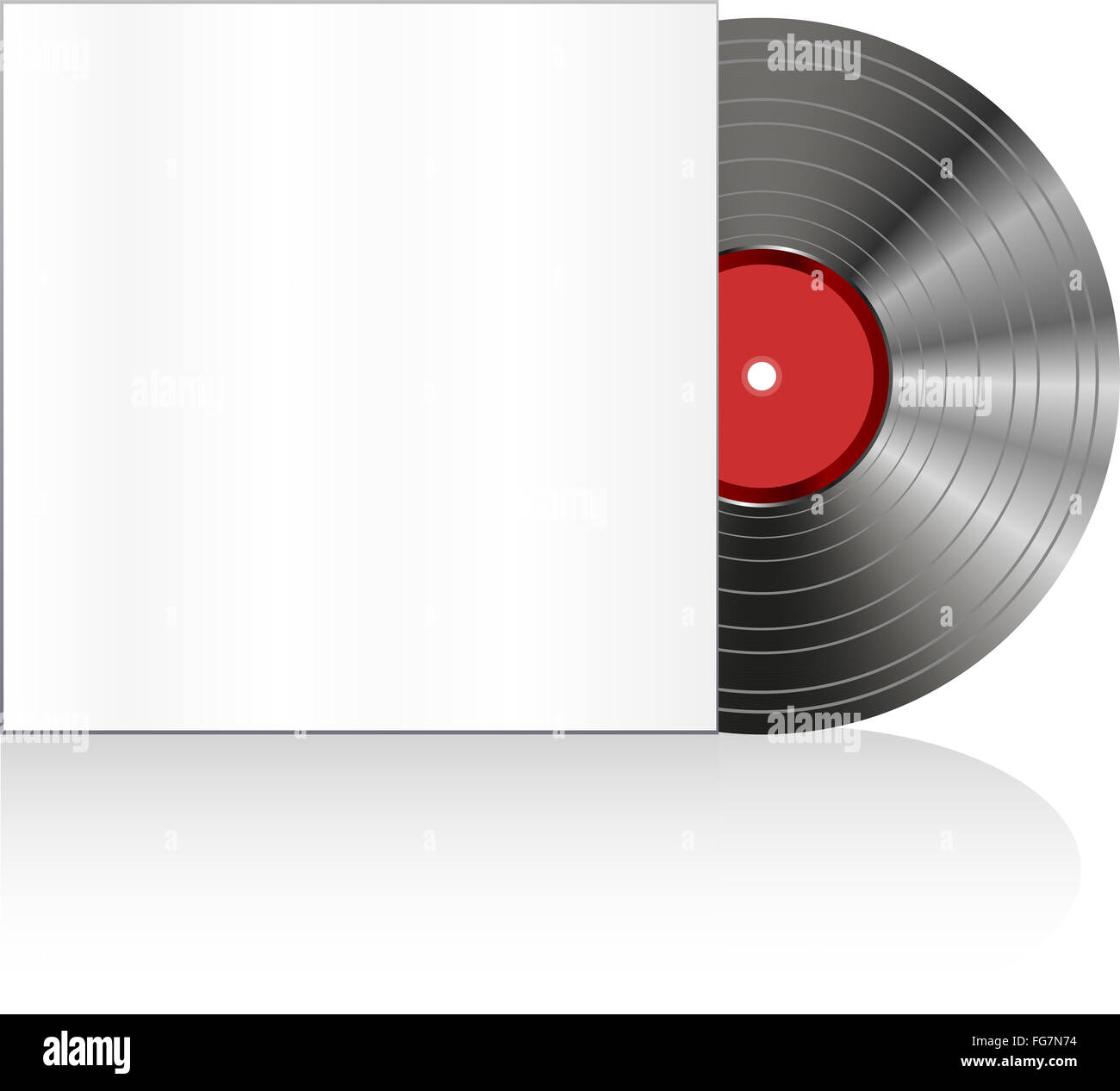 Black vinyl disc with cover Stock Photo - Alamy