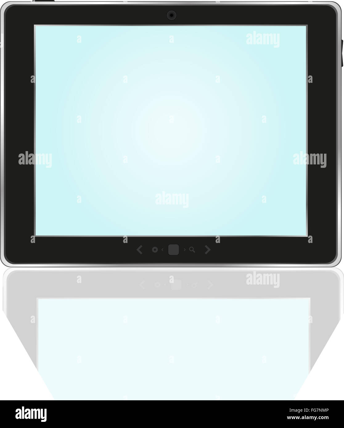 Tablet PC With bright blue screen Stock Photo - Alamy