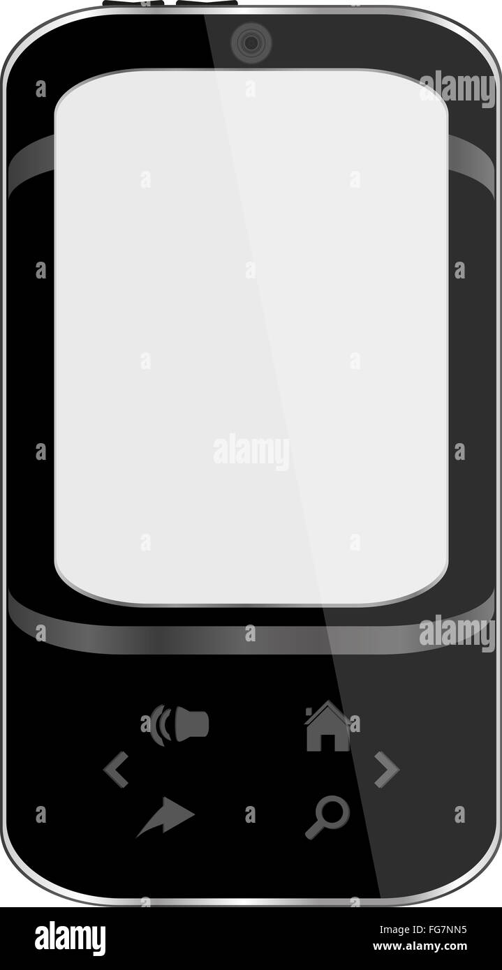 black smart phone with grey display Stock Photo - Alamy