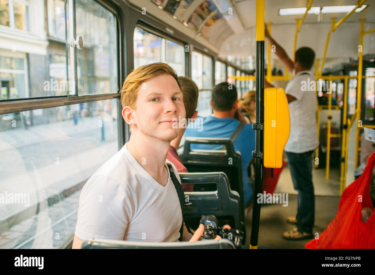 Young Man Sitting On Bus High Resolution Stock Photography and Images ...