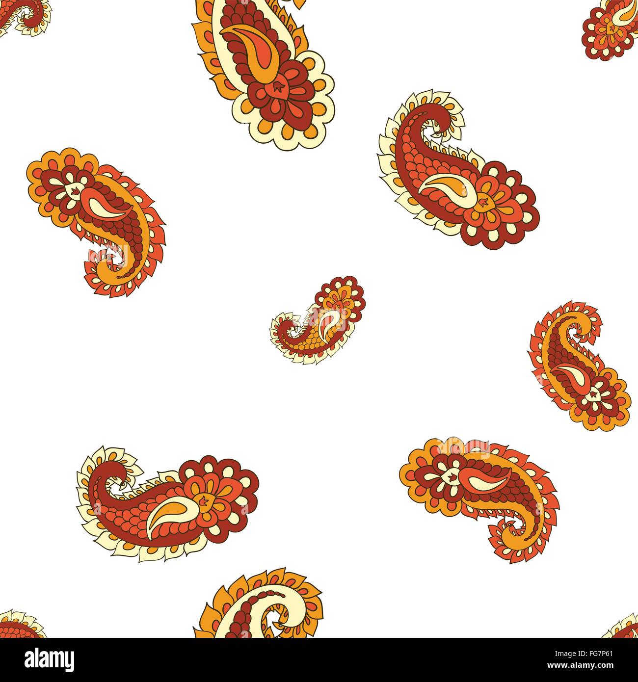 Seamless Paisley Pattern Stock Vector Image And Art Alamy