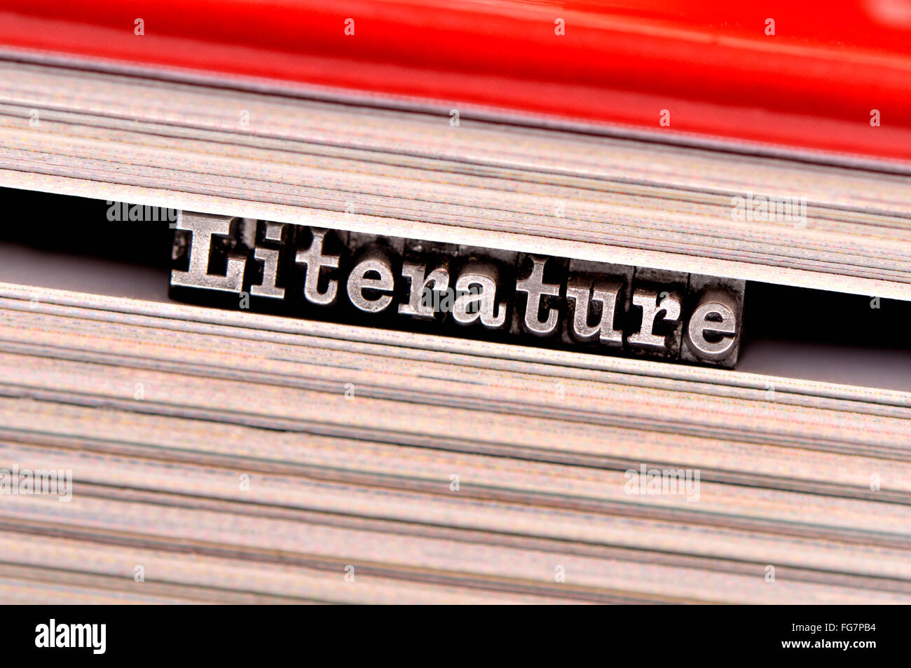 Letterpress characters spelling out educational / literacy words Stock ...