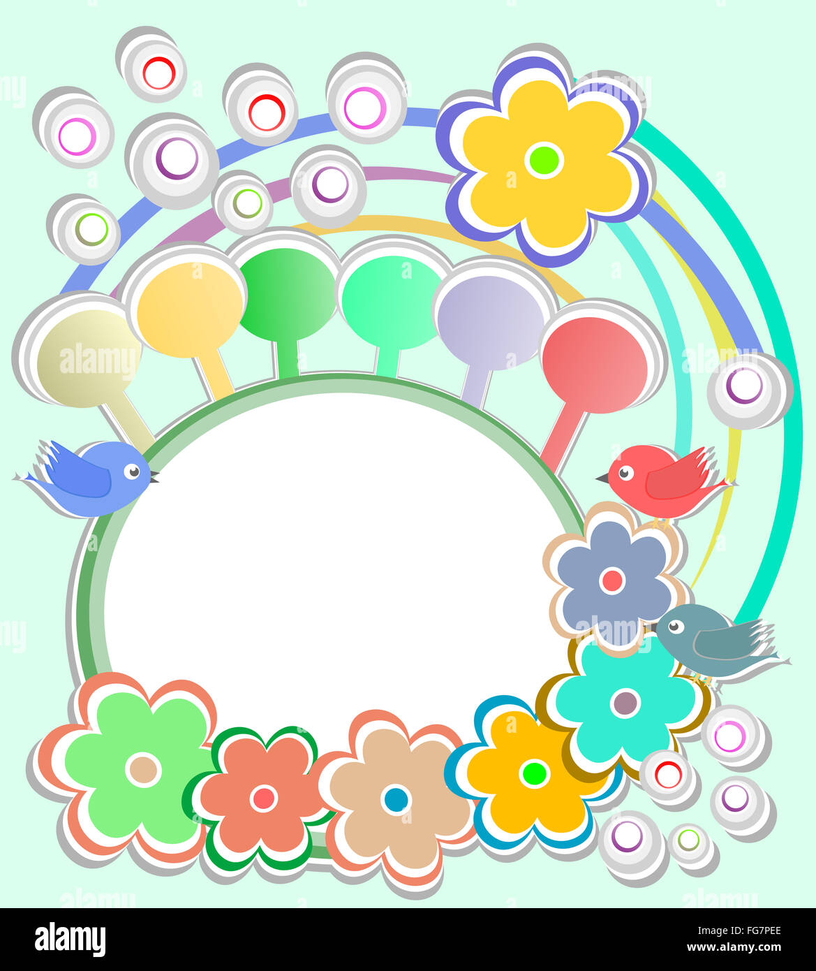 beautiful bird greeting card design Stock Photo - Alamy