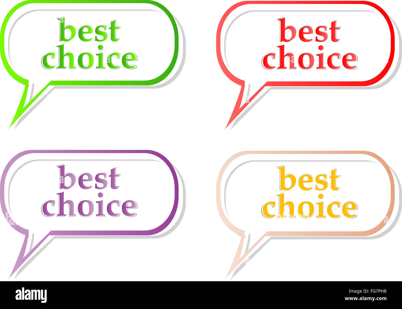 Vector best choice label stickers set Stock Photo - Alamy