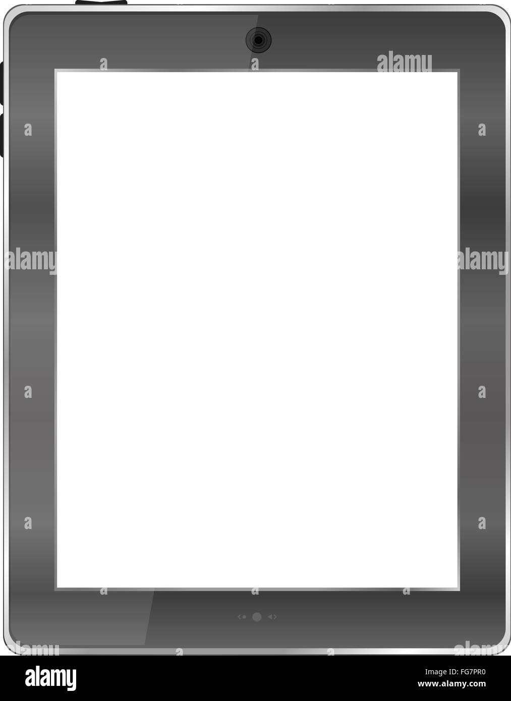 Realistic tablet pc computer with blank screen isolated on white Stock ...
