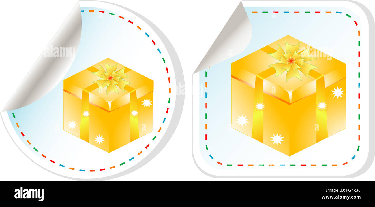 vector holiday modern gift box sale design set Stock Photo - Alamy