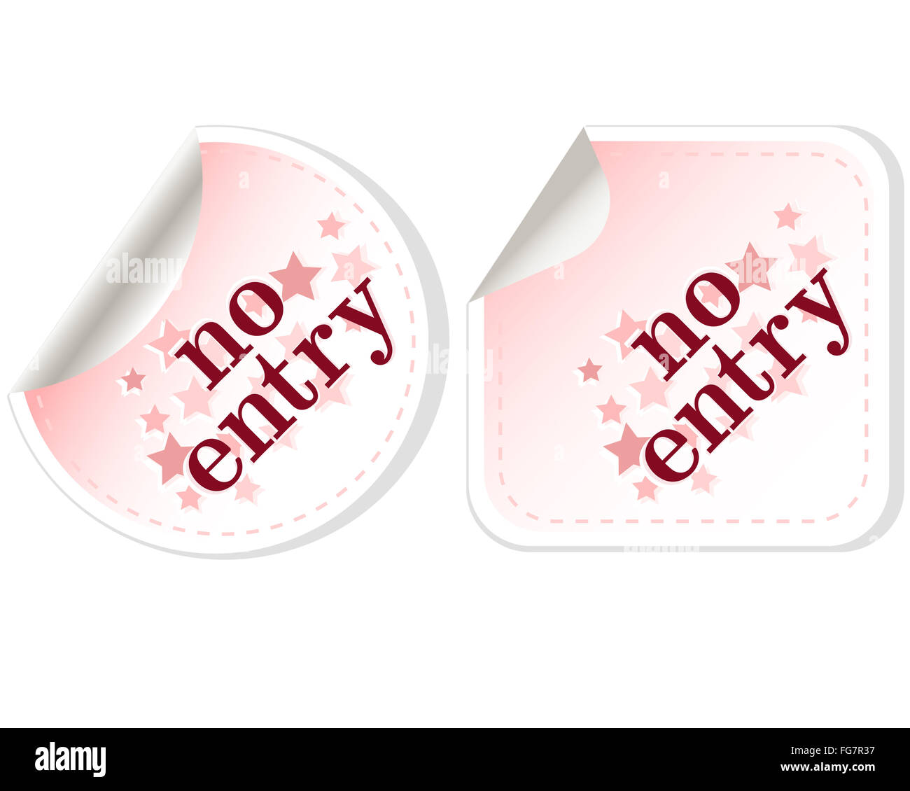 No entry vector Button Label set Stock Photo - Alamy