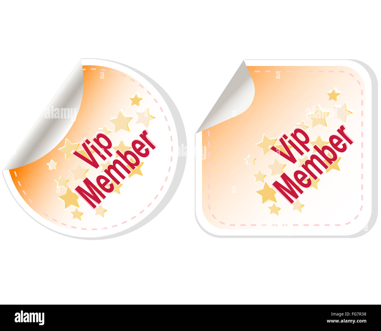 Vip Member vector Button Label set Stock Photo - Alamy