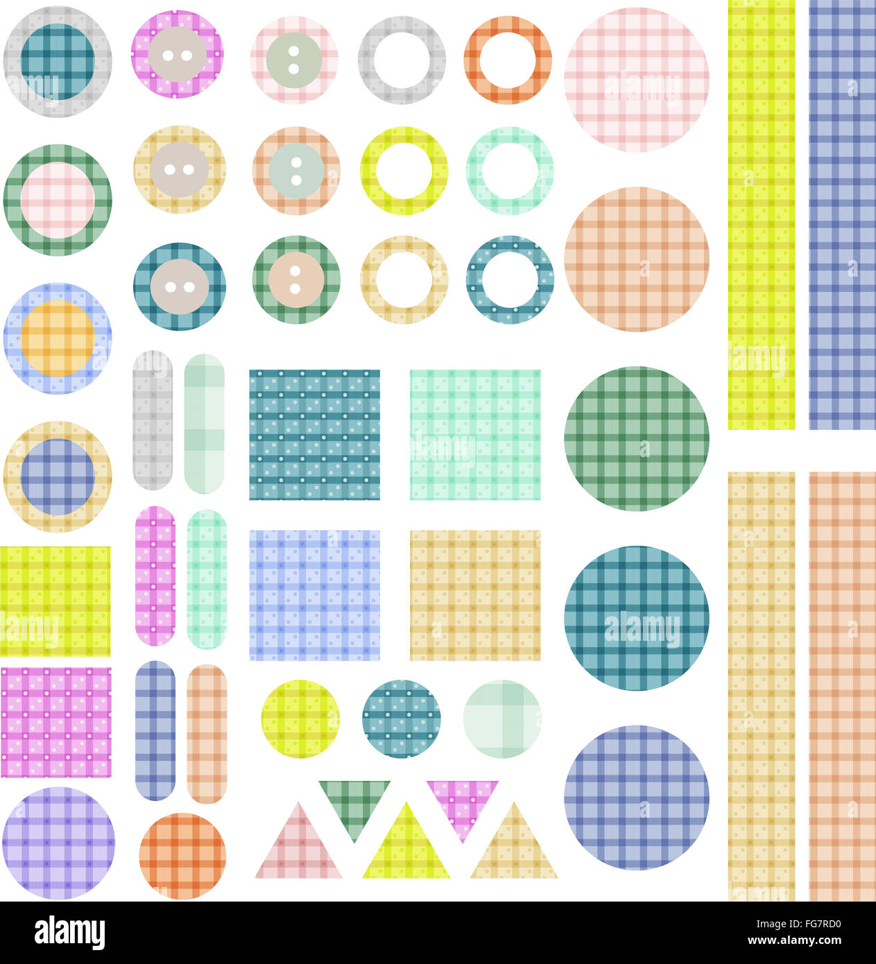 Set of scrapbook design elements - frames, tags, buttons Stock Photo ...