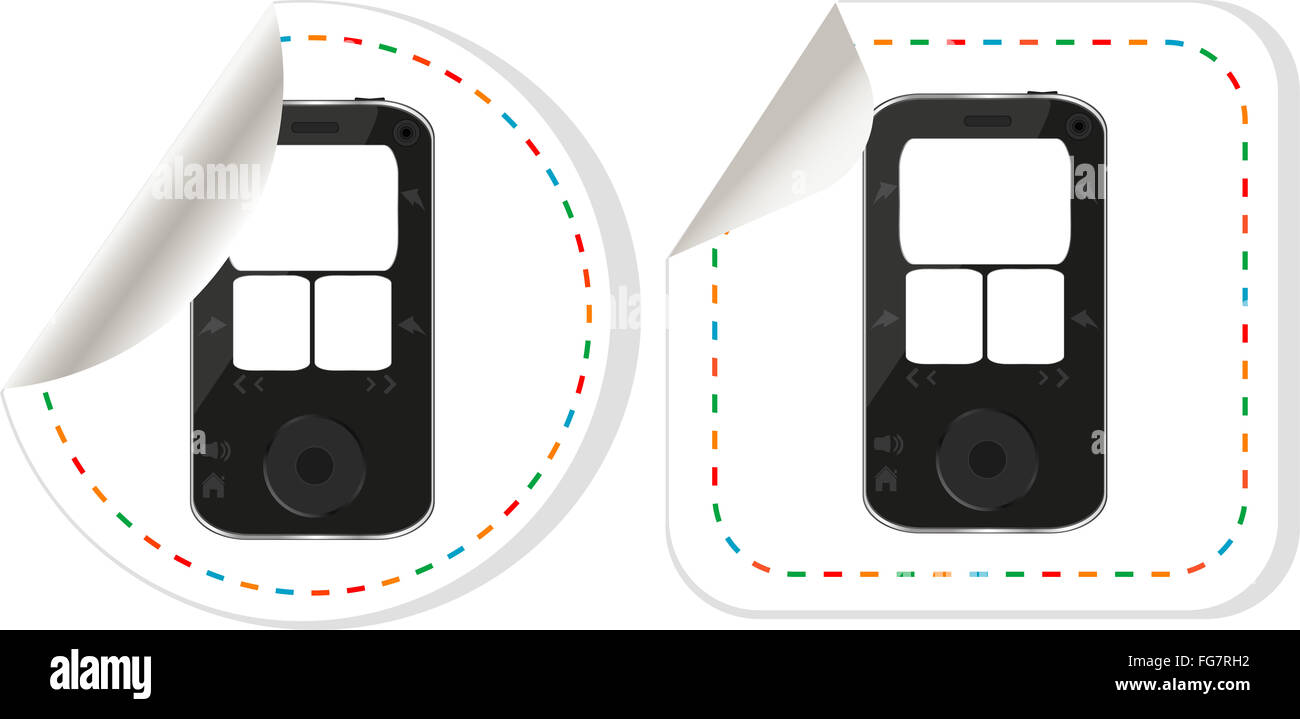 Blank smart phone isolated on white Stock Photo - Alamy