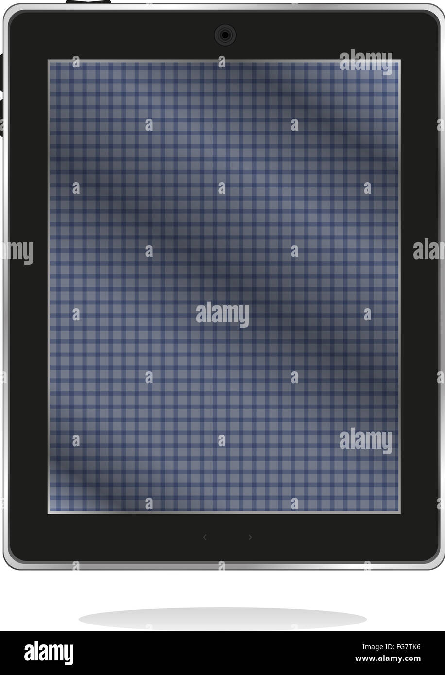 black tablet pc with abstract blue screen Stock Photo - Alamy