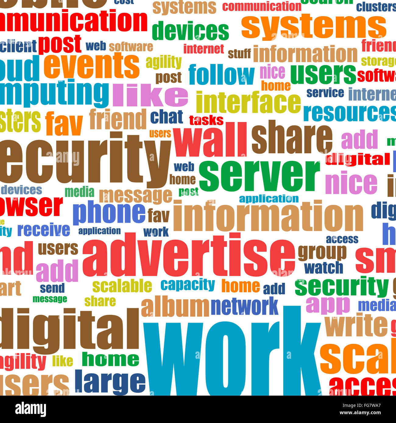 Social media concept in tag cloud background Stock Photo - Alamy