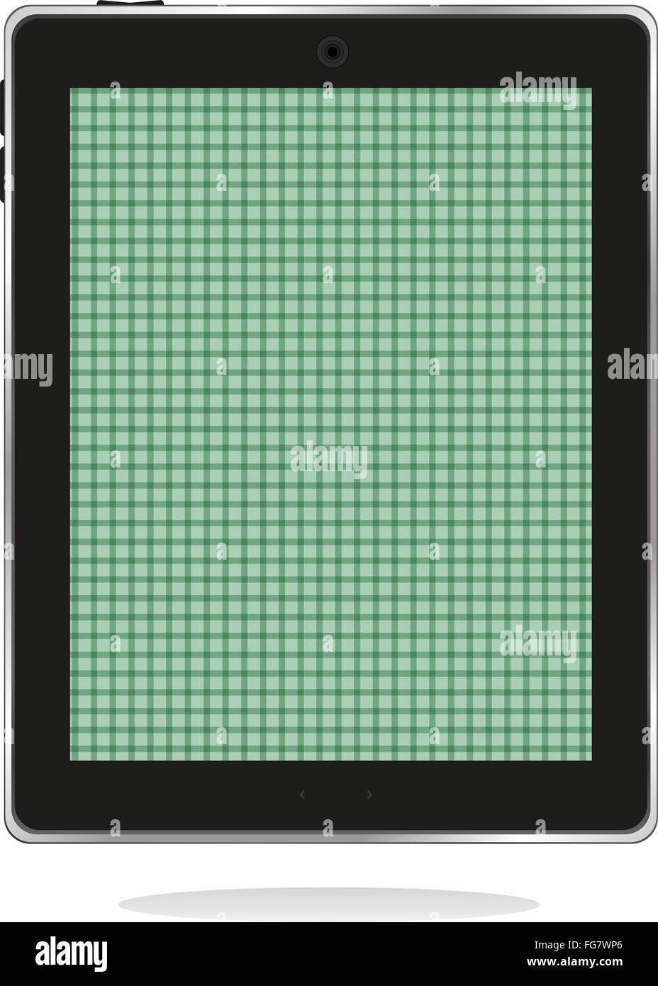 Illustrated computer tablet pc with green abstract screen Stock Photo ...