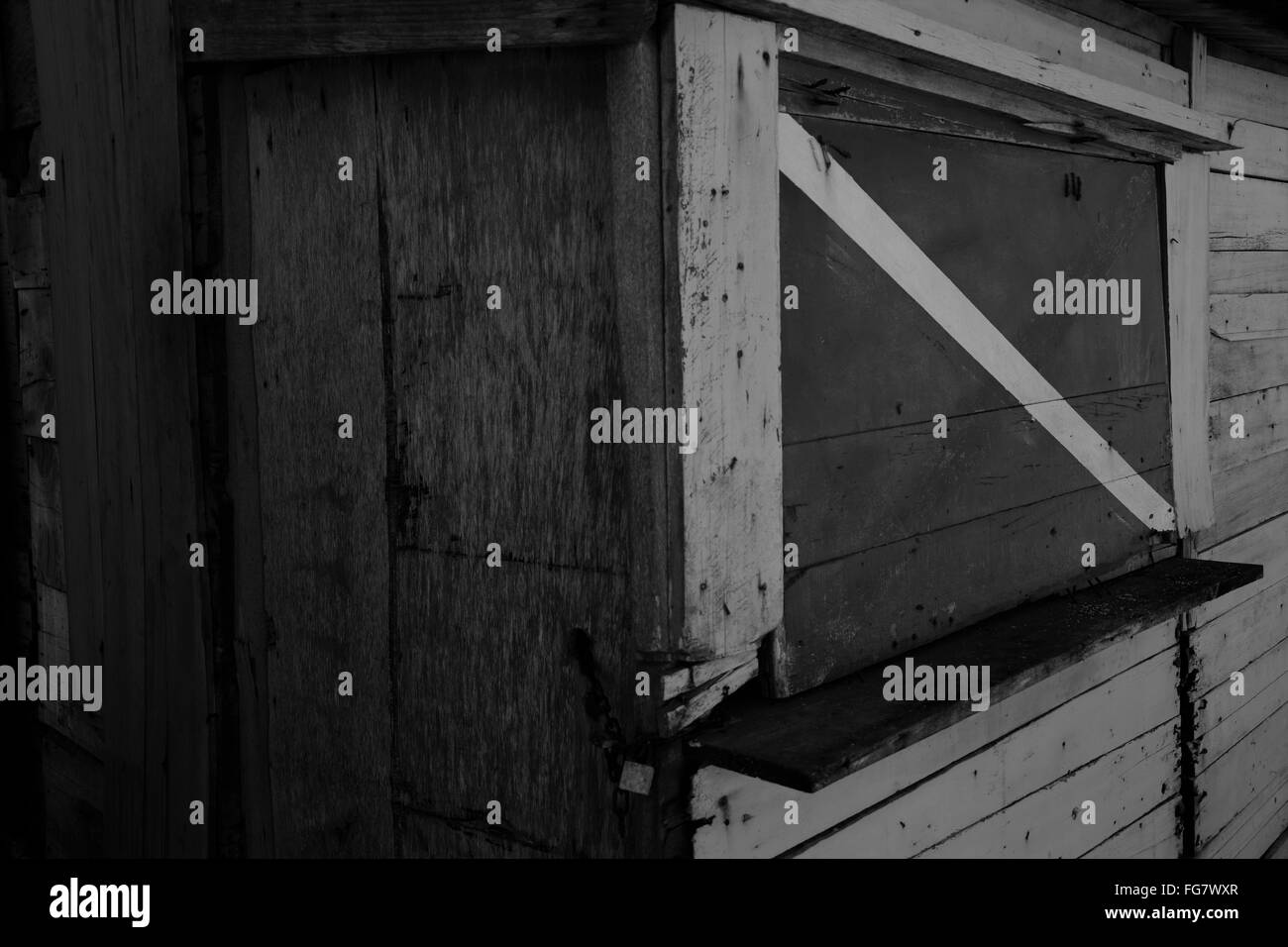 Closed Wooden Market Stall Stock Photo - Alamy